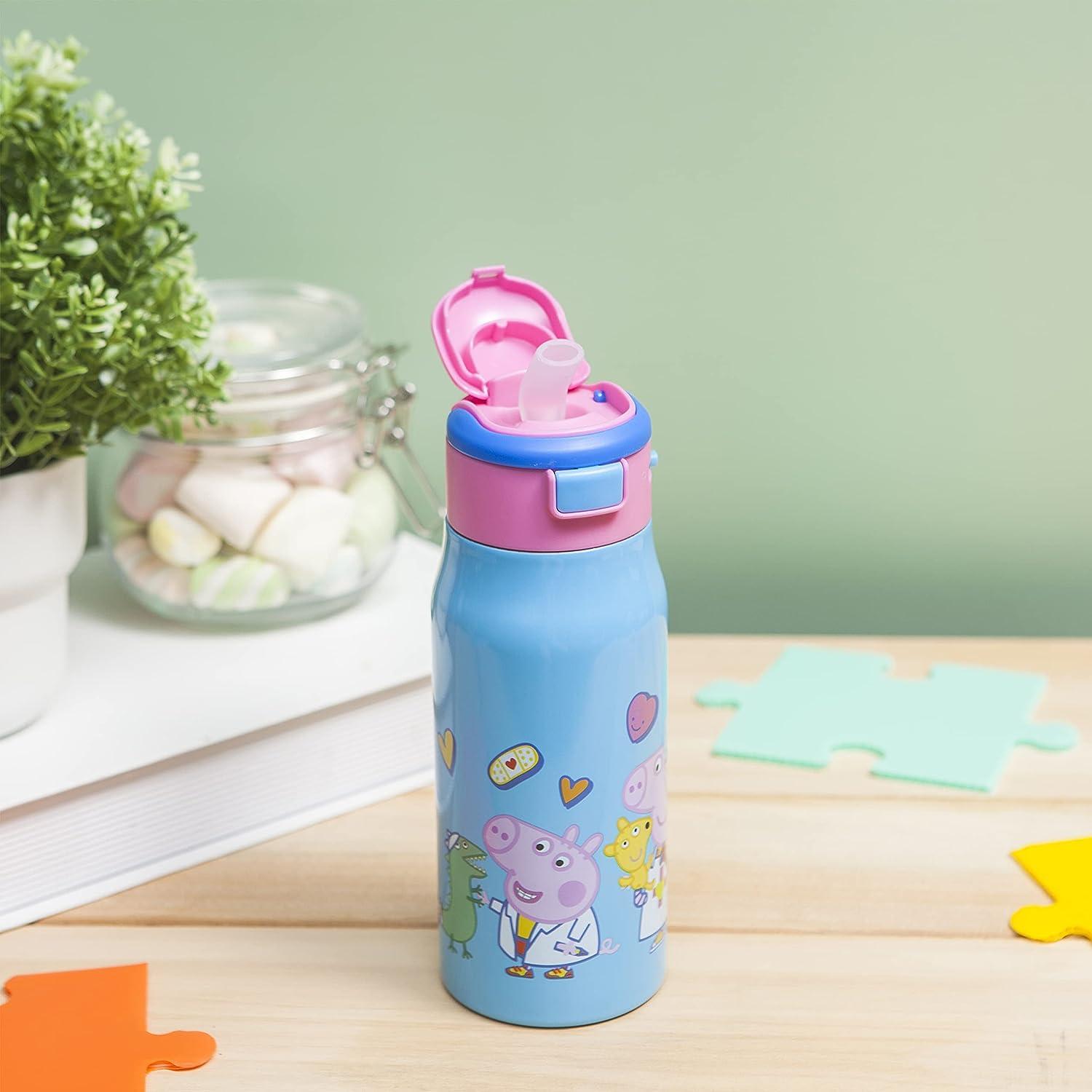 Zak Designs Peppa Pig Kids Water Bottle 13.5oz - Vacuum Insulated ...