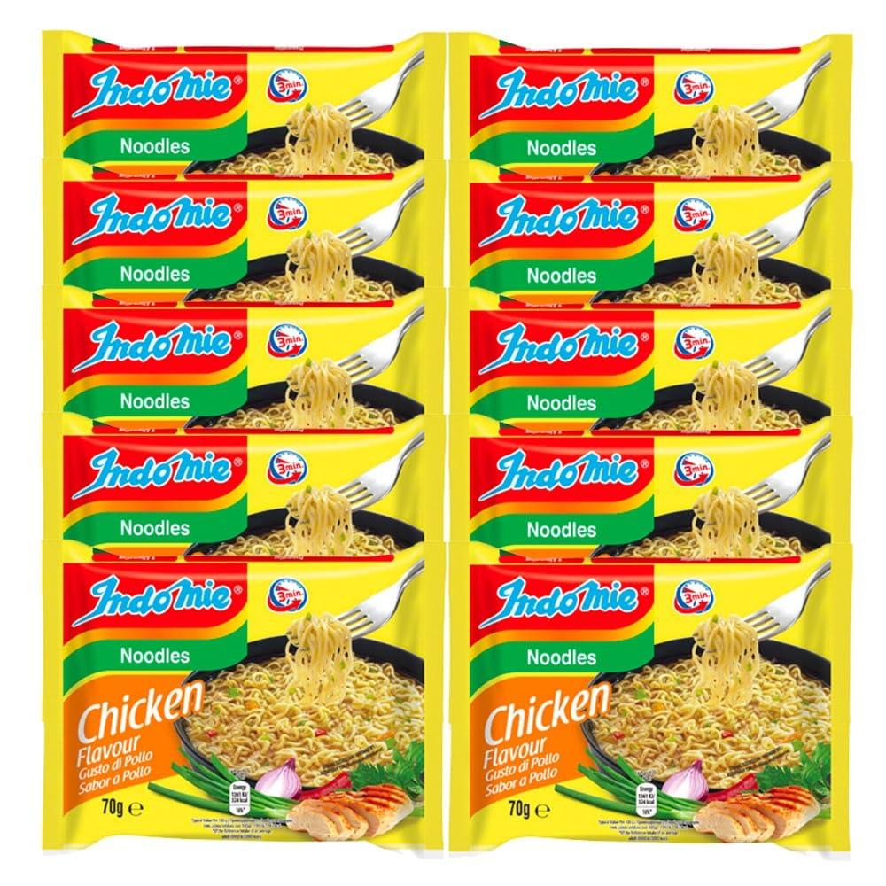 IndoMie Chicken Flavour Instant Noodles Soup (Pack of 10) HALAL | Buy ...