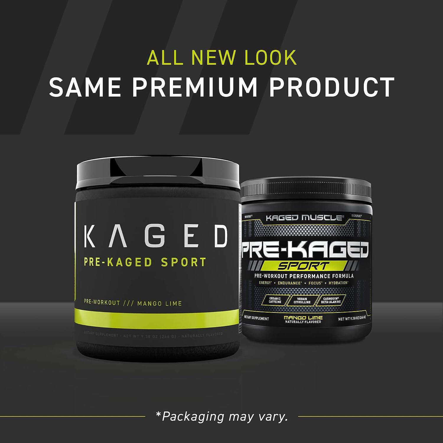 Pre Workout Powder Kaged Muscle Pre-Kaged Sport Pre Workout For Men And ...