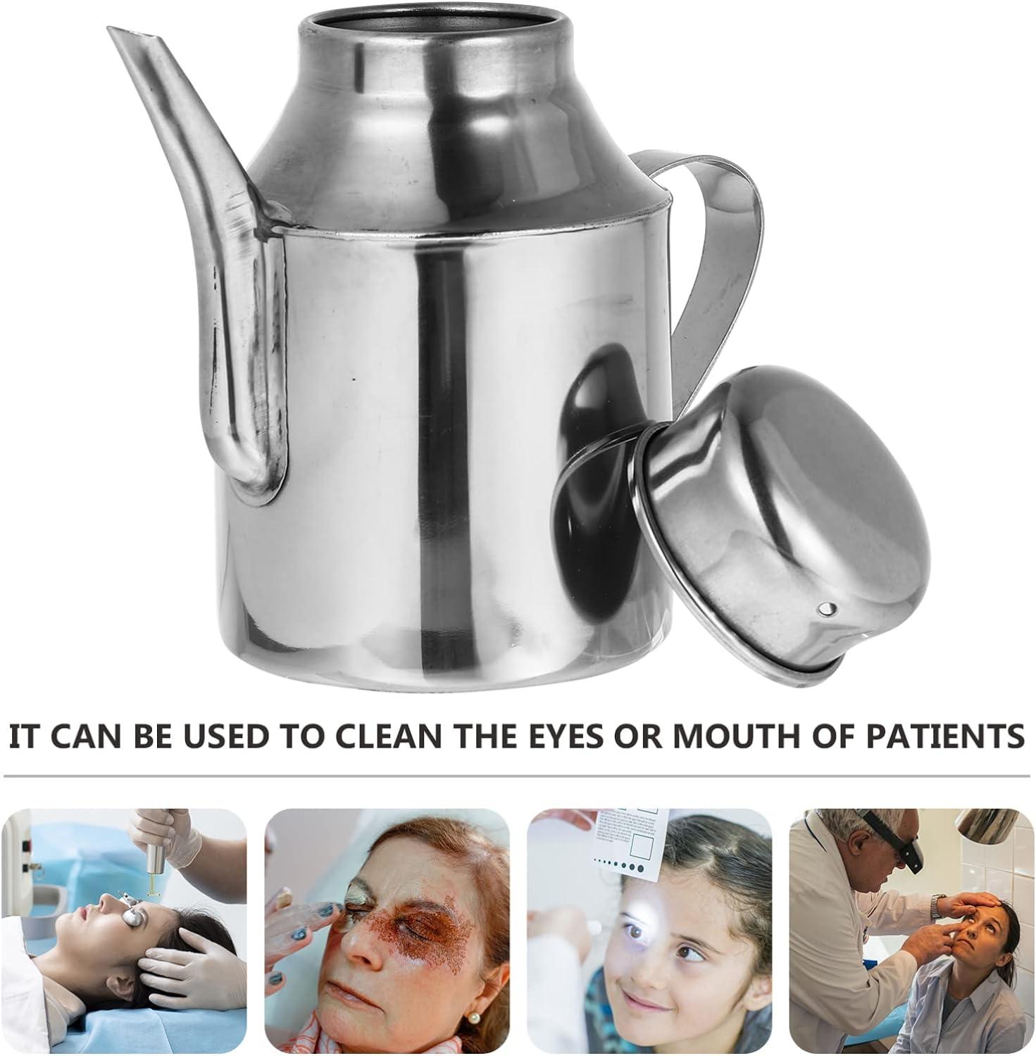 Healifty Stainless Steel Neti Pot Nasal Wash Bottle - Sinus Remover for ...