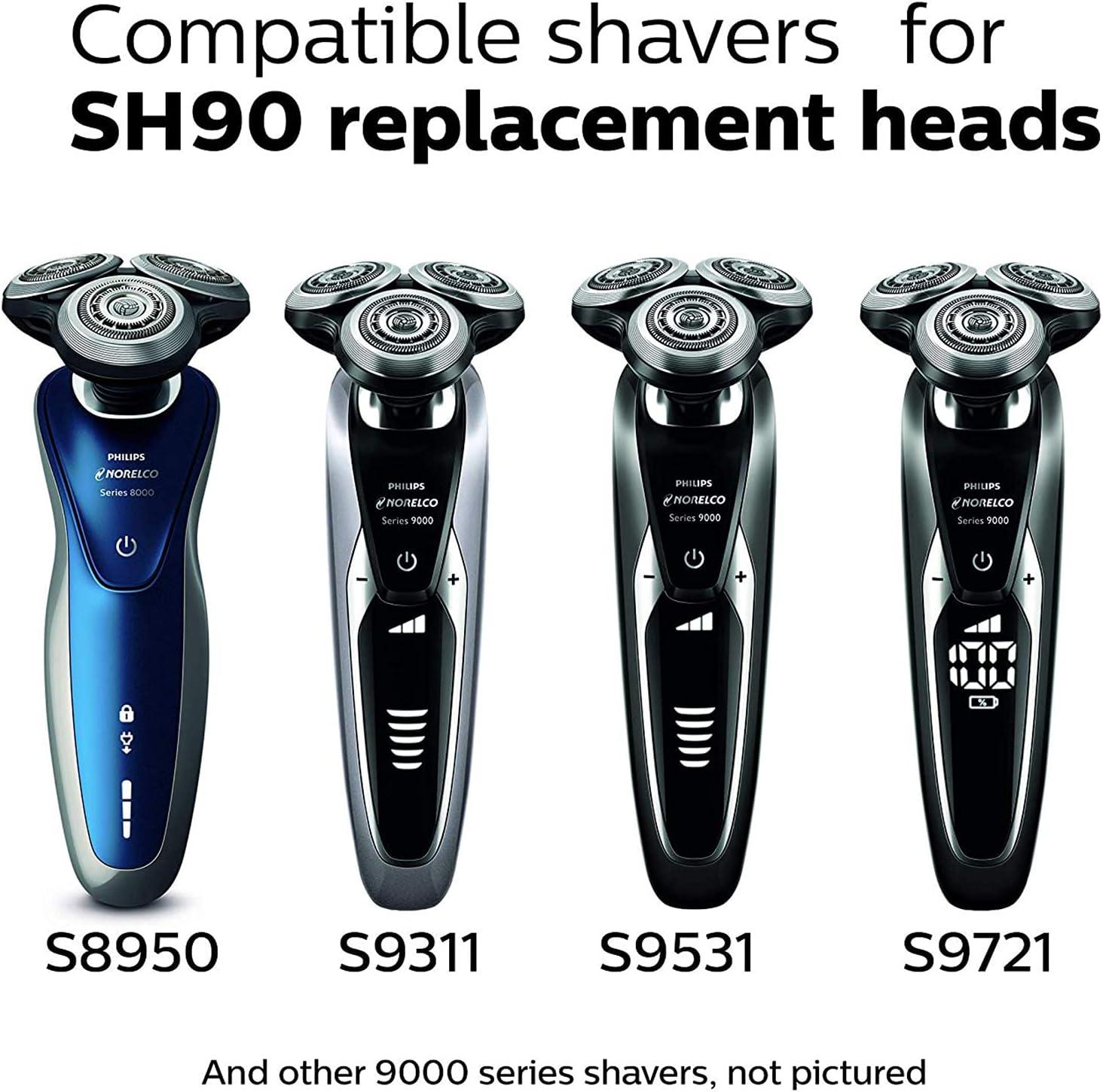 SH90 Replacement Heads for Philips Norelco Shaver Series 9000 ...