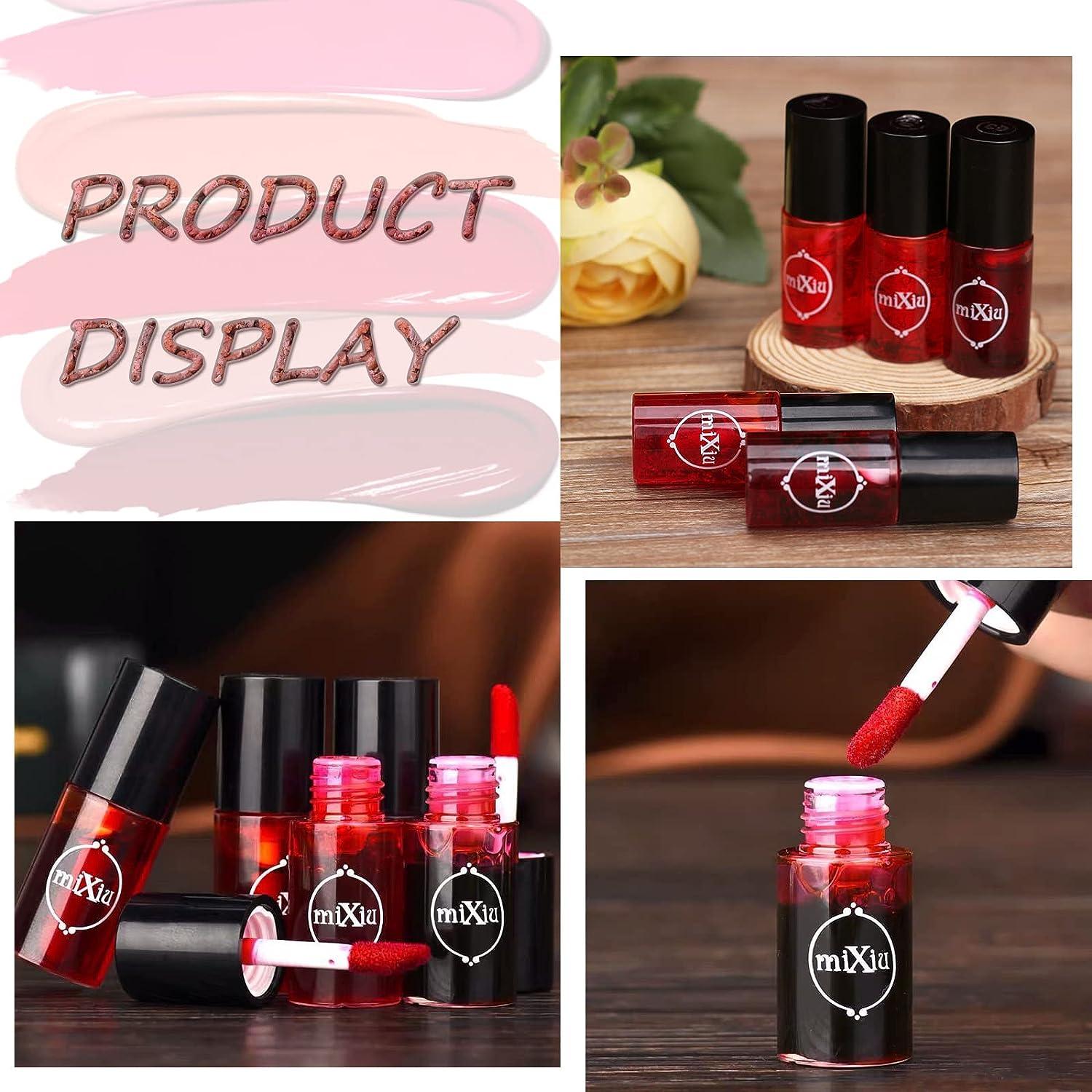 3 Colors Lip Stain Tint Set - Long Lasting Waterproof Mini Liquid ...