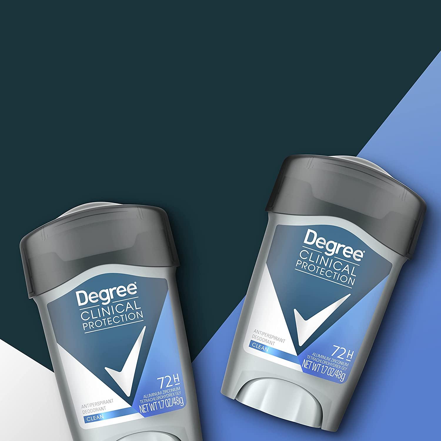 Degree Men Antiperspirant Deodorant Clean 72-Hour Sweat & Odor ...