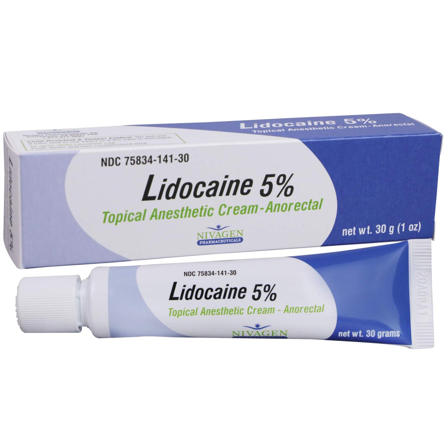 Maximum Strength Lidocaine 5% Anorectal Cream for Hemorrhoid Pain ...