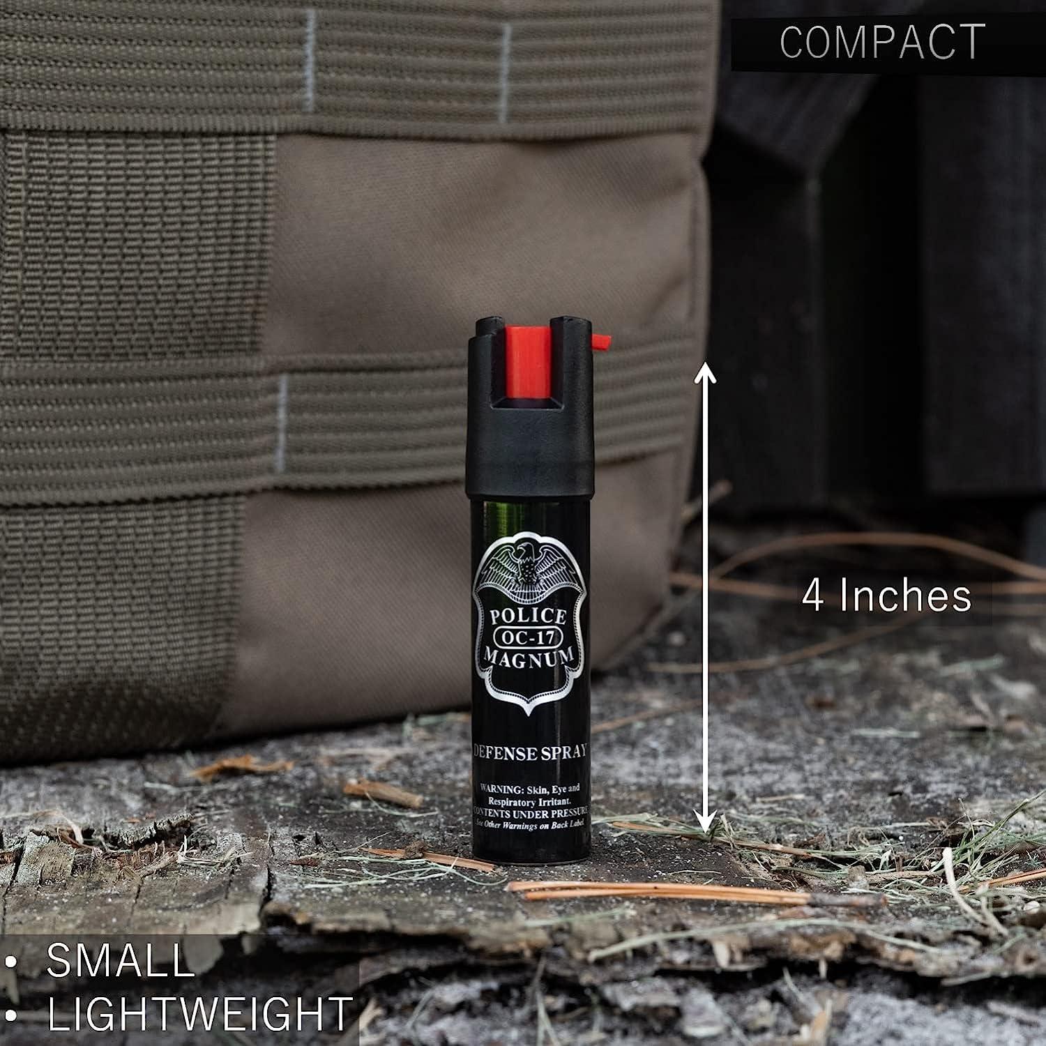 Police Magnum Compact Pepper Spray Self Defense - Tactical Maximum Heat ...