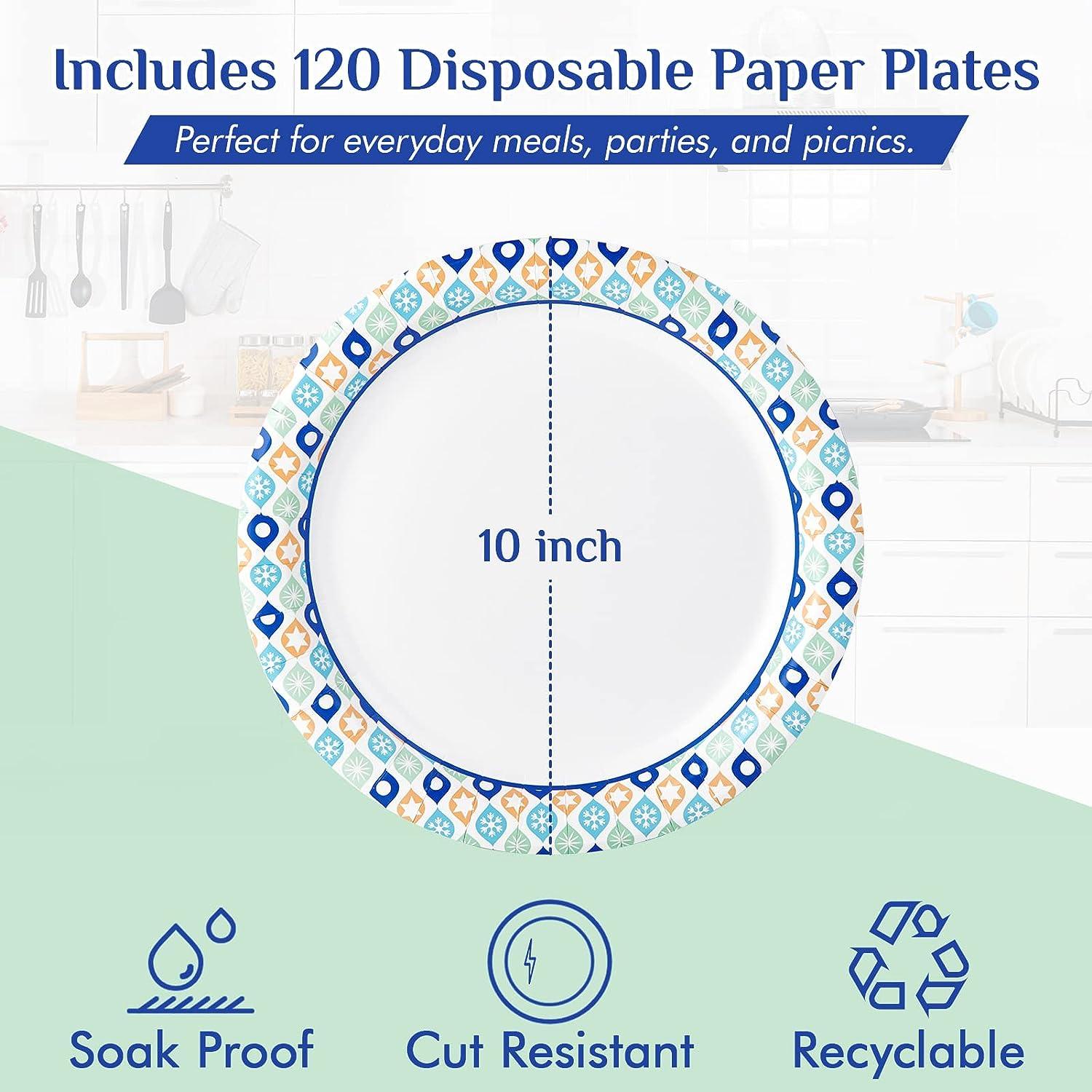 disposable paper plate sizes