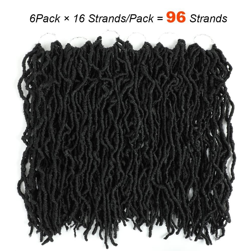 Yorda Soft Locs Crochet Hair 18 Inch (Pack of 6) - Natural Faux ...