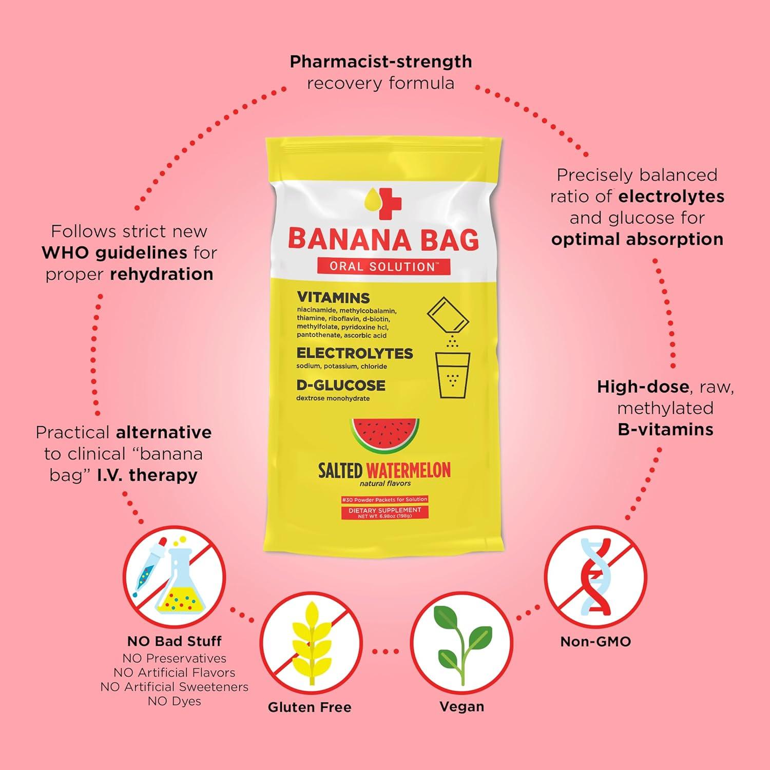 Shop Banana Bag Oral Solution - Salted Watermelon 30-Pack | Medbox ...