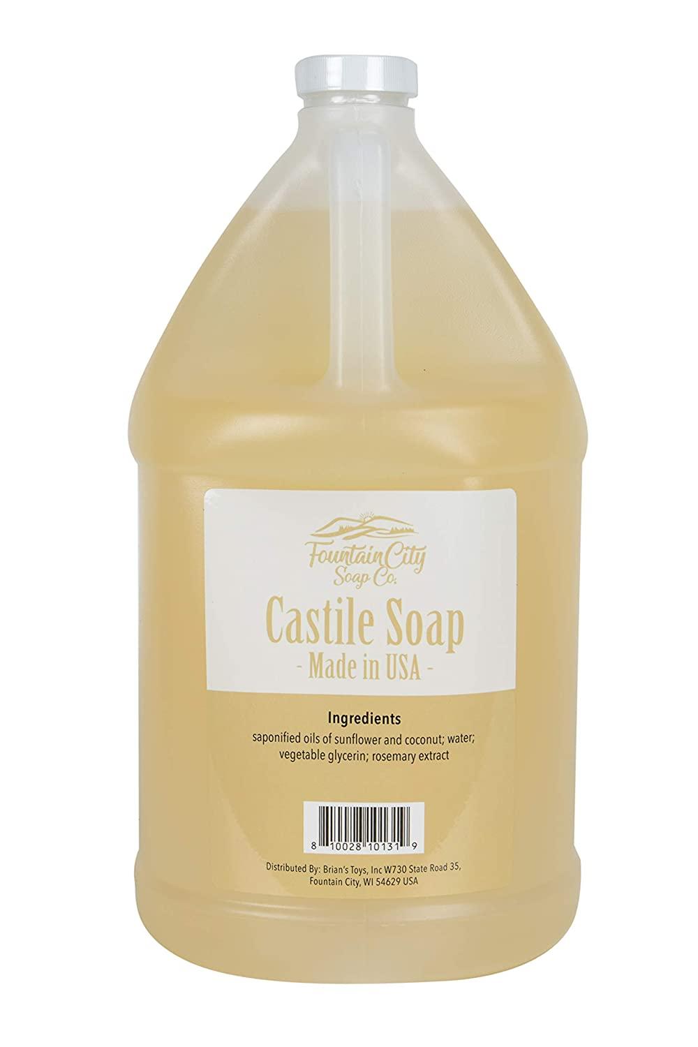 Organic Unscented Castile Liquid Soap 1 Gallon (128 Fl Oz) | Multi-Use ...
