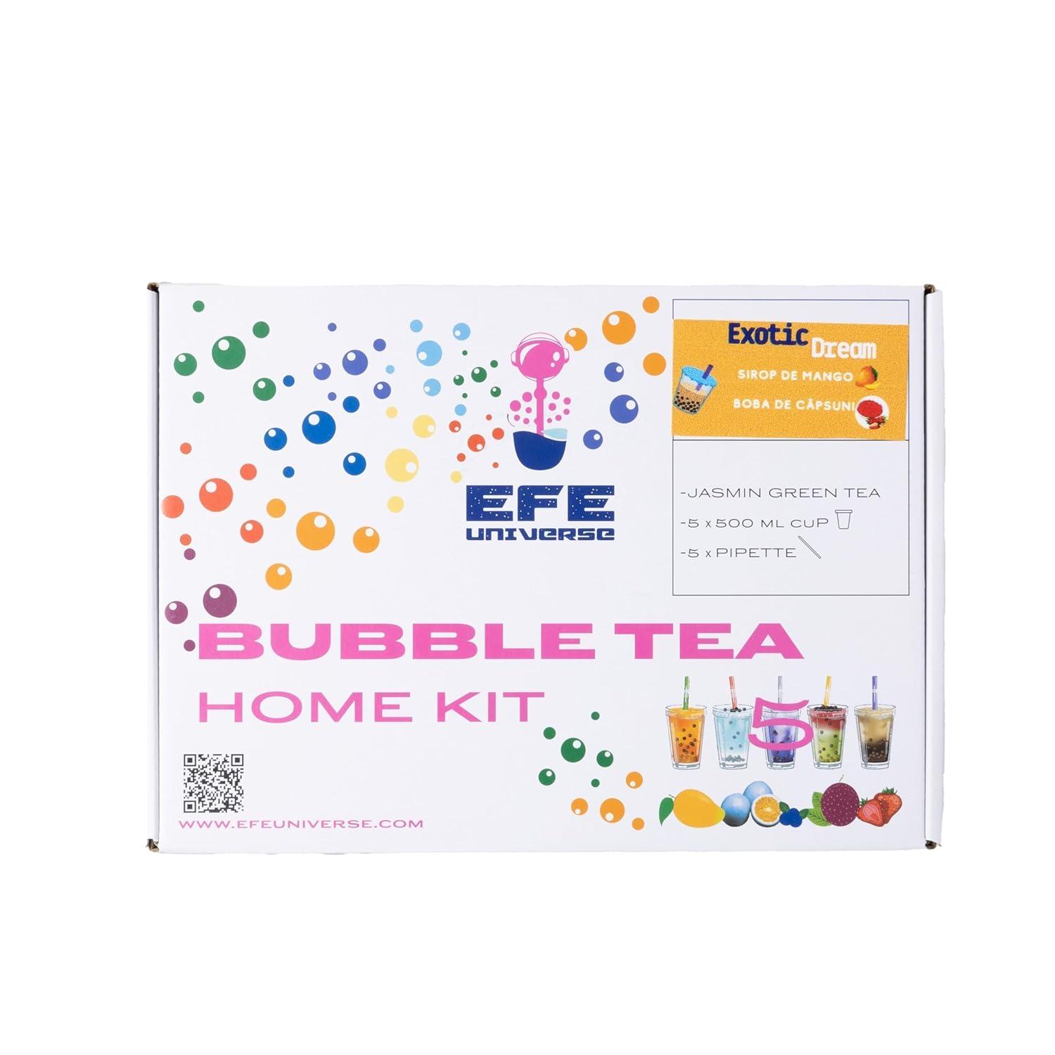 Bubble Tea DIY Kit - Exotic 100% Vegetarian & Gluten-Free Boba Set with ...