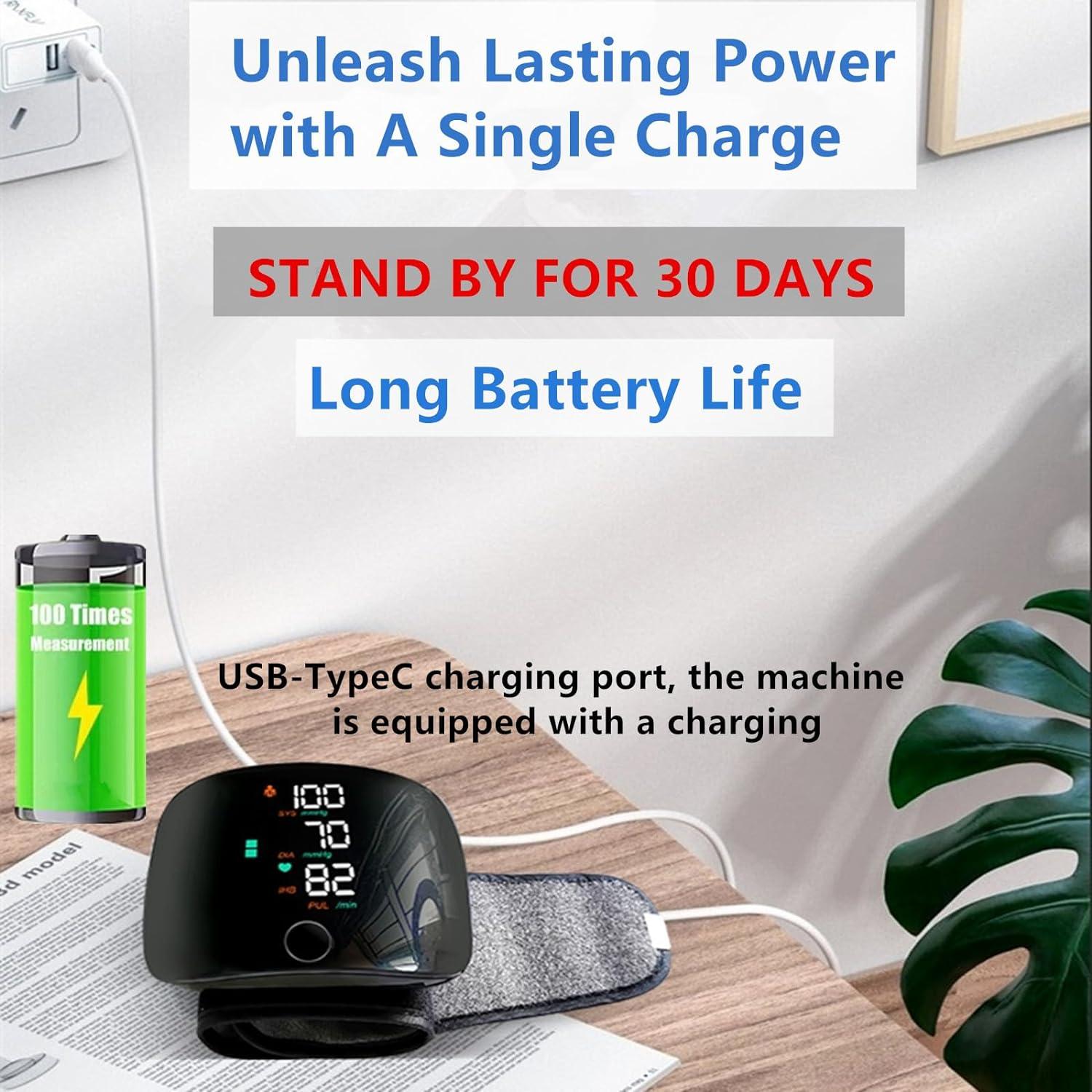 Automatic Wrist Blood Pressure Monitor with Large Touch Screen and ...
