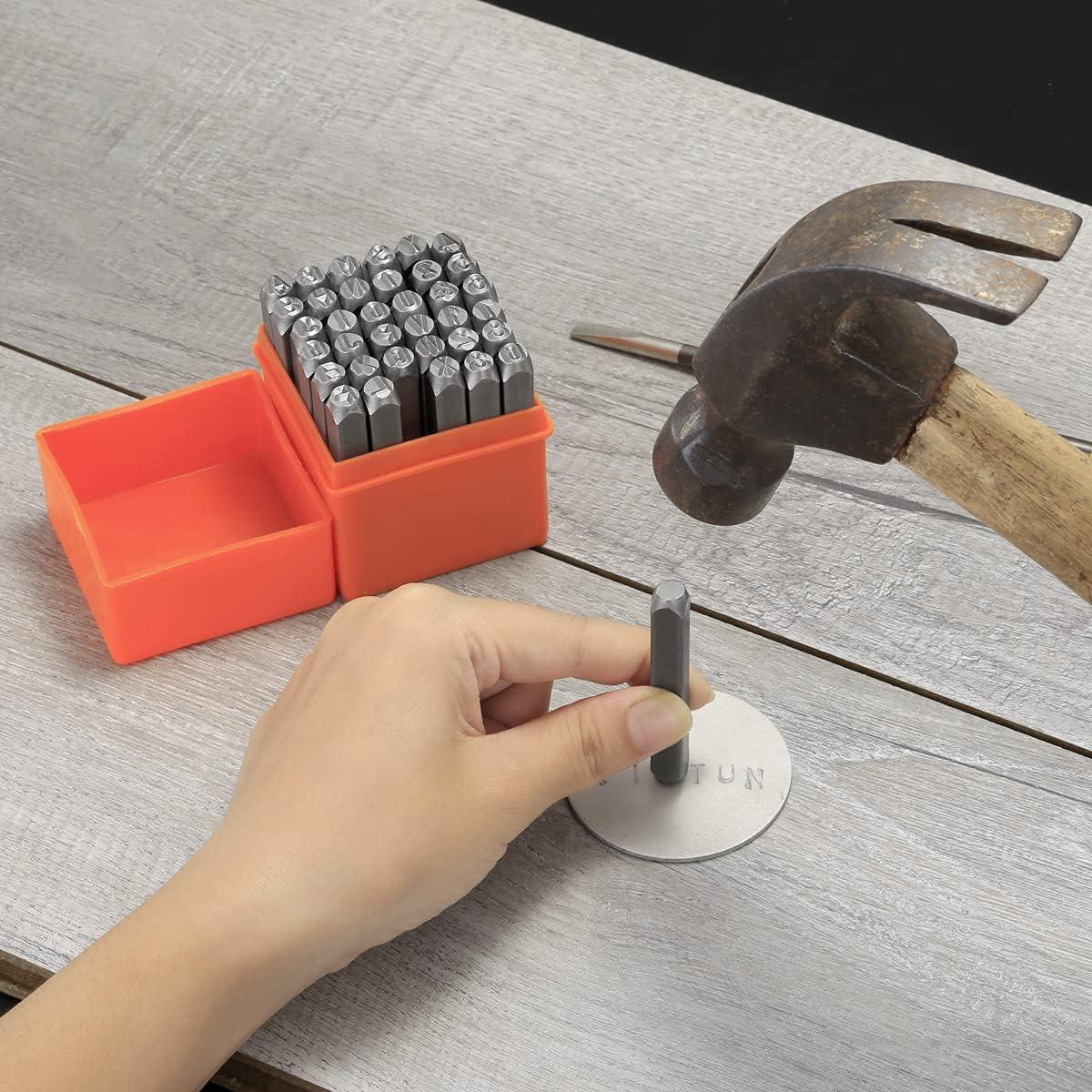 RIVTUN Professional 36-Piece Metal Stamping Tool Set - Number & Capital ...