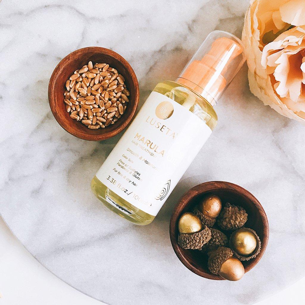 Luseta Marula Oil Hair Treatment for Fine & Dry Hair Serum Smoothing ...