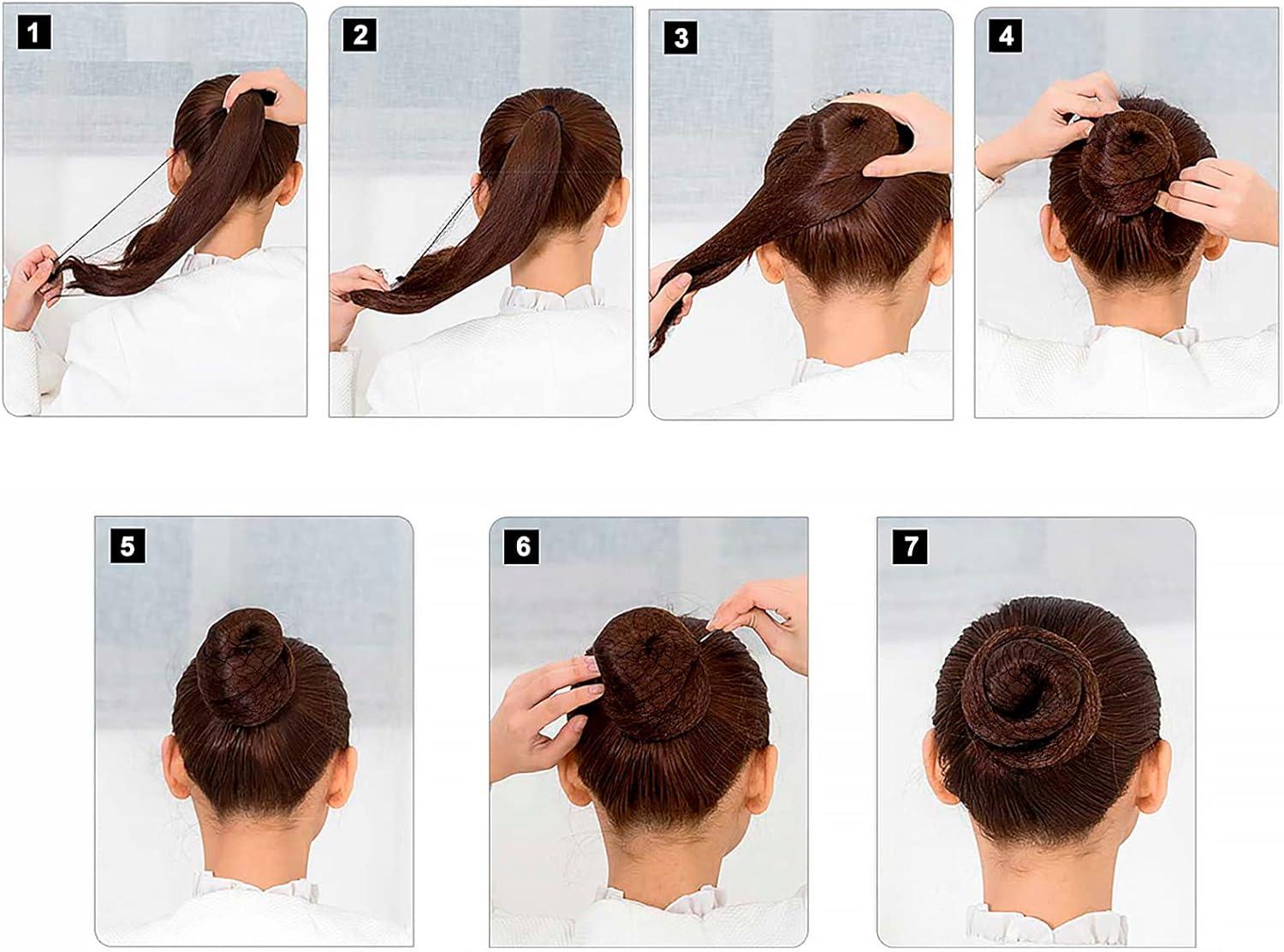 Pack of 20 Black Hair Nets for Women Invisible Hair Net Elastic Edge ...