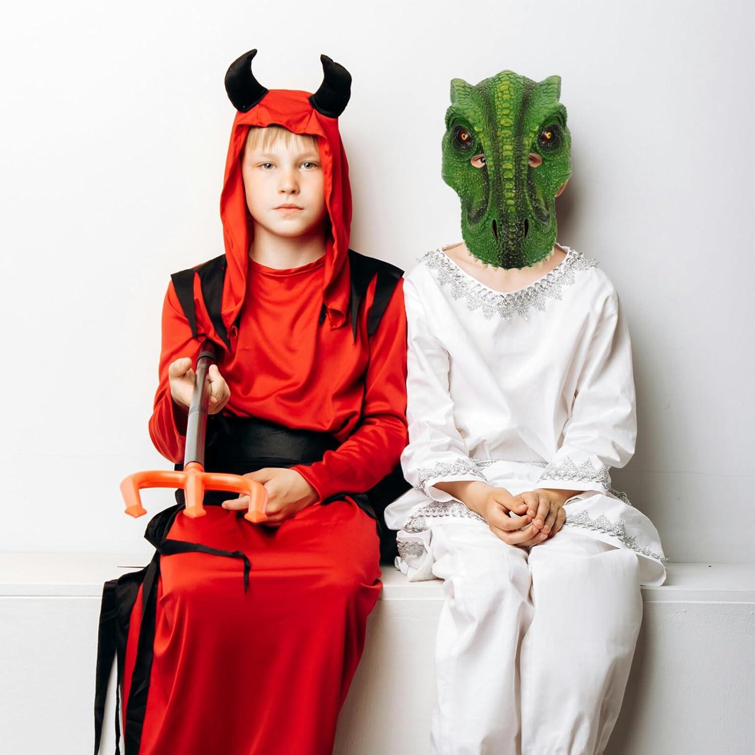 Buy Holidyoyo Dinosaur Mask | Realistic PU Dino Mask for Halloween ...