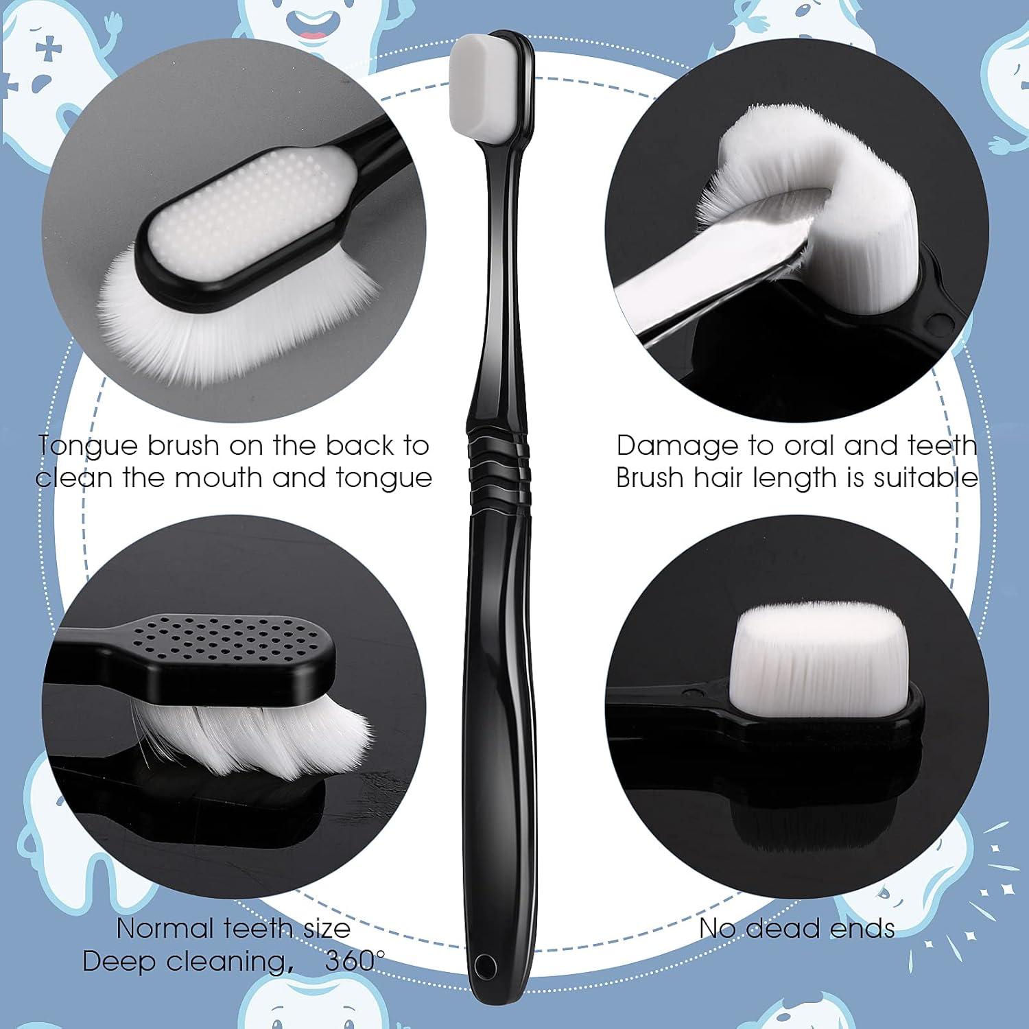 Wllhyf 2 PCs Extra Soft Micro-Nano Toothbrushes for Sensitive Gums ...