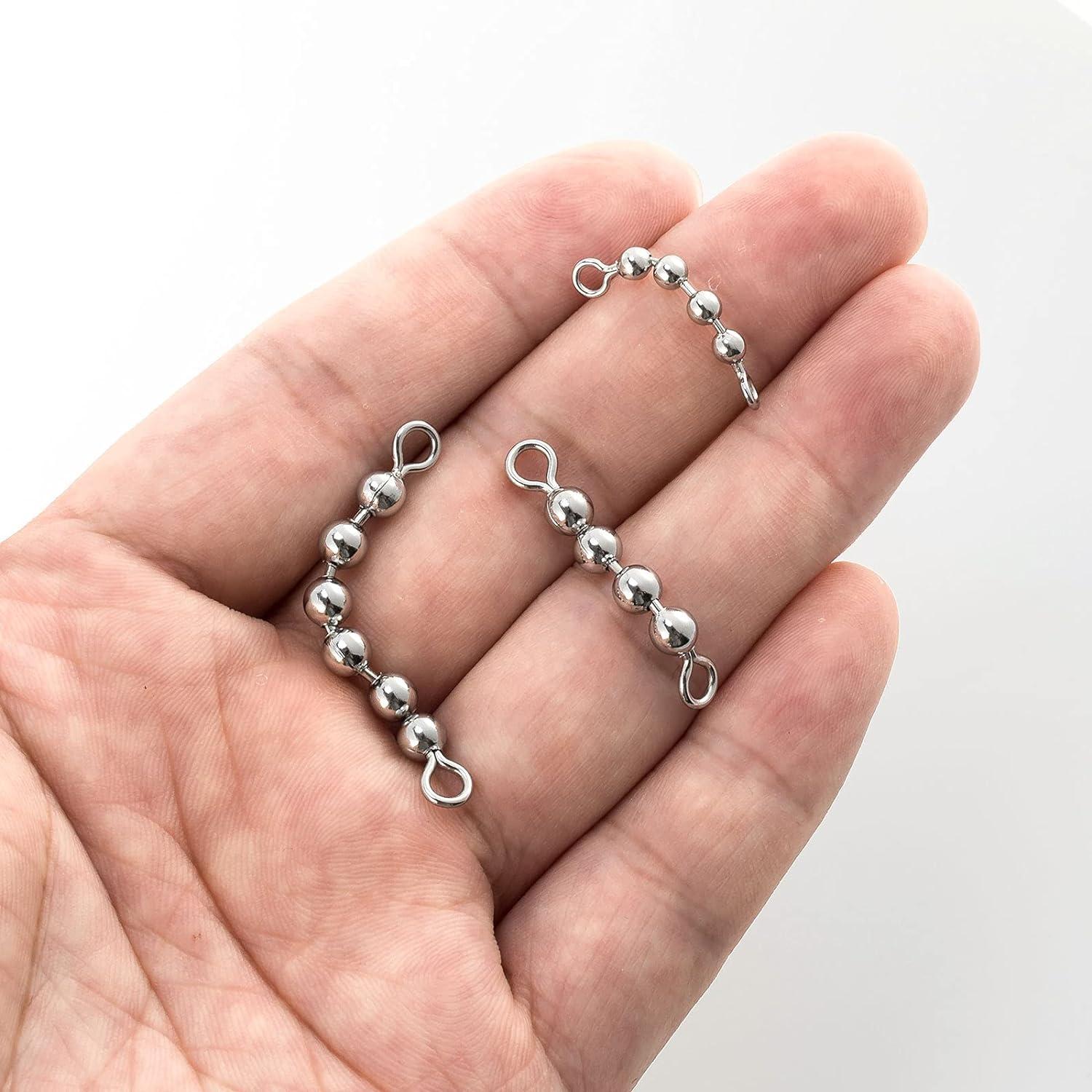 Dr.Fish 20 Pack Stainless Steel Fishing Bead Chain Swivels Catfish ...