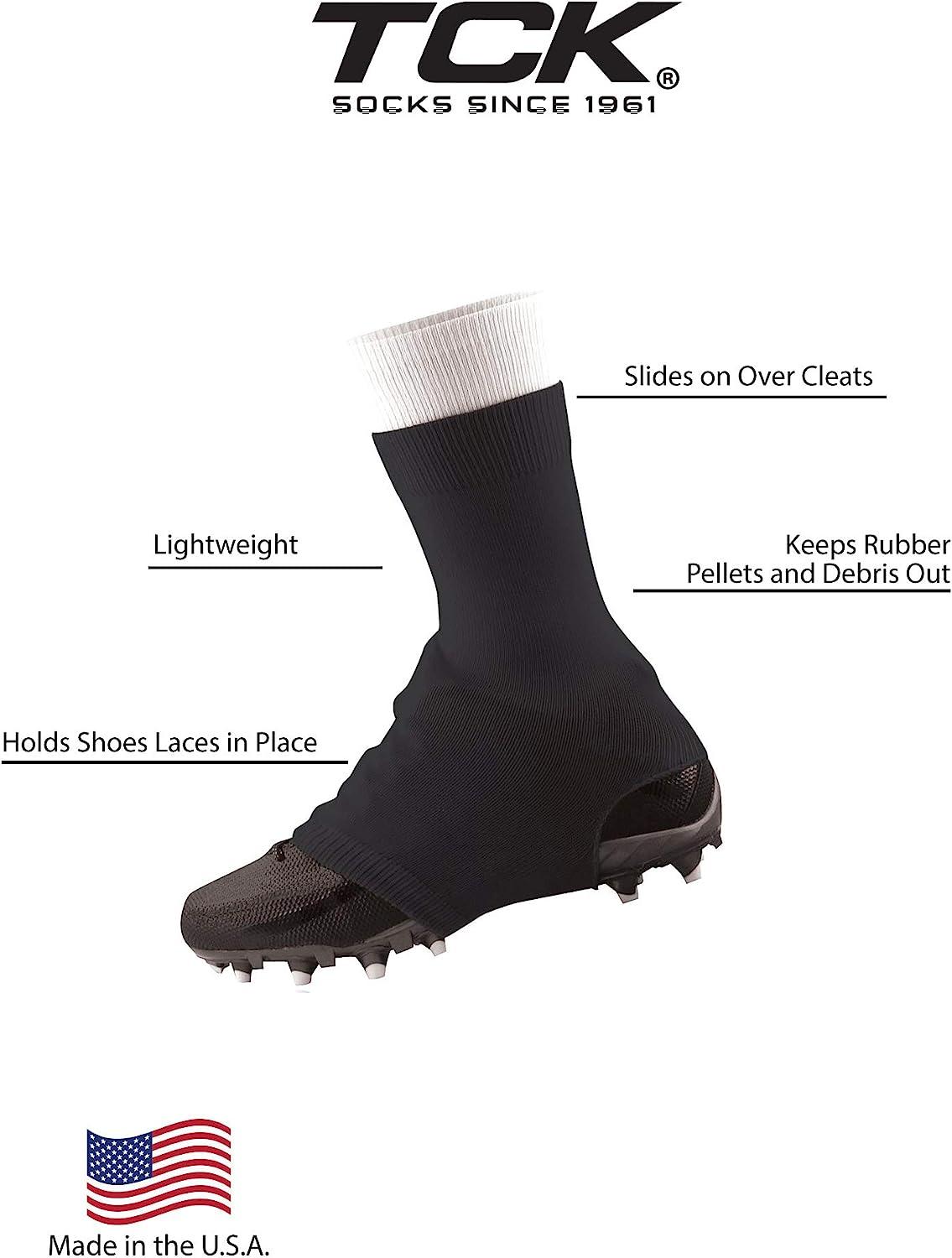 TCK Football Spat Cleat Covers - Orange/Black (Large) | Premium Quality ...
