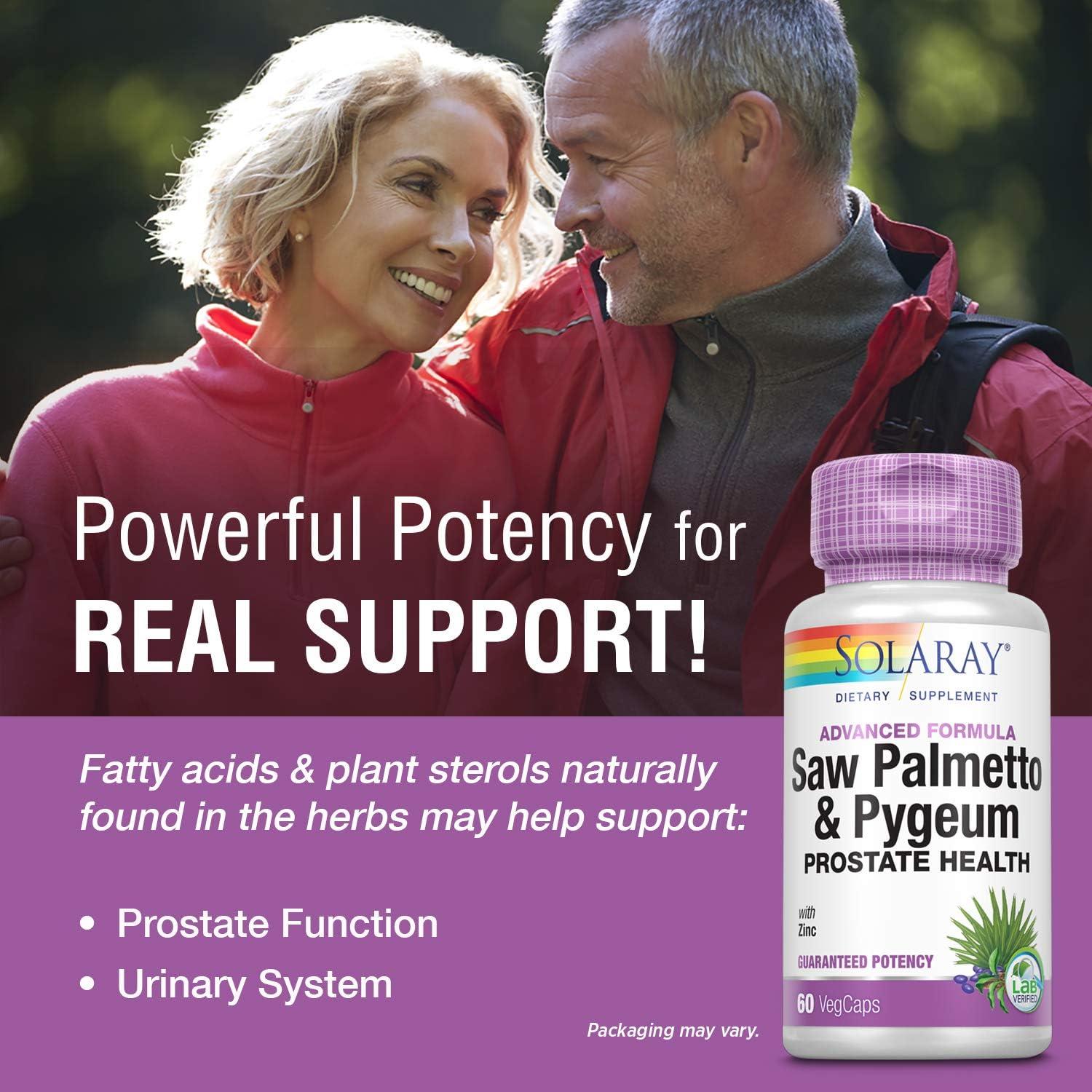 Solaray Pygeum & Saw Palmetto Supplement 60ct - Prostate Support | Buy ...