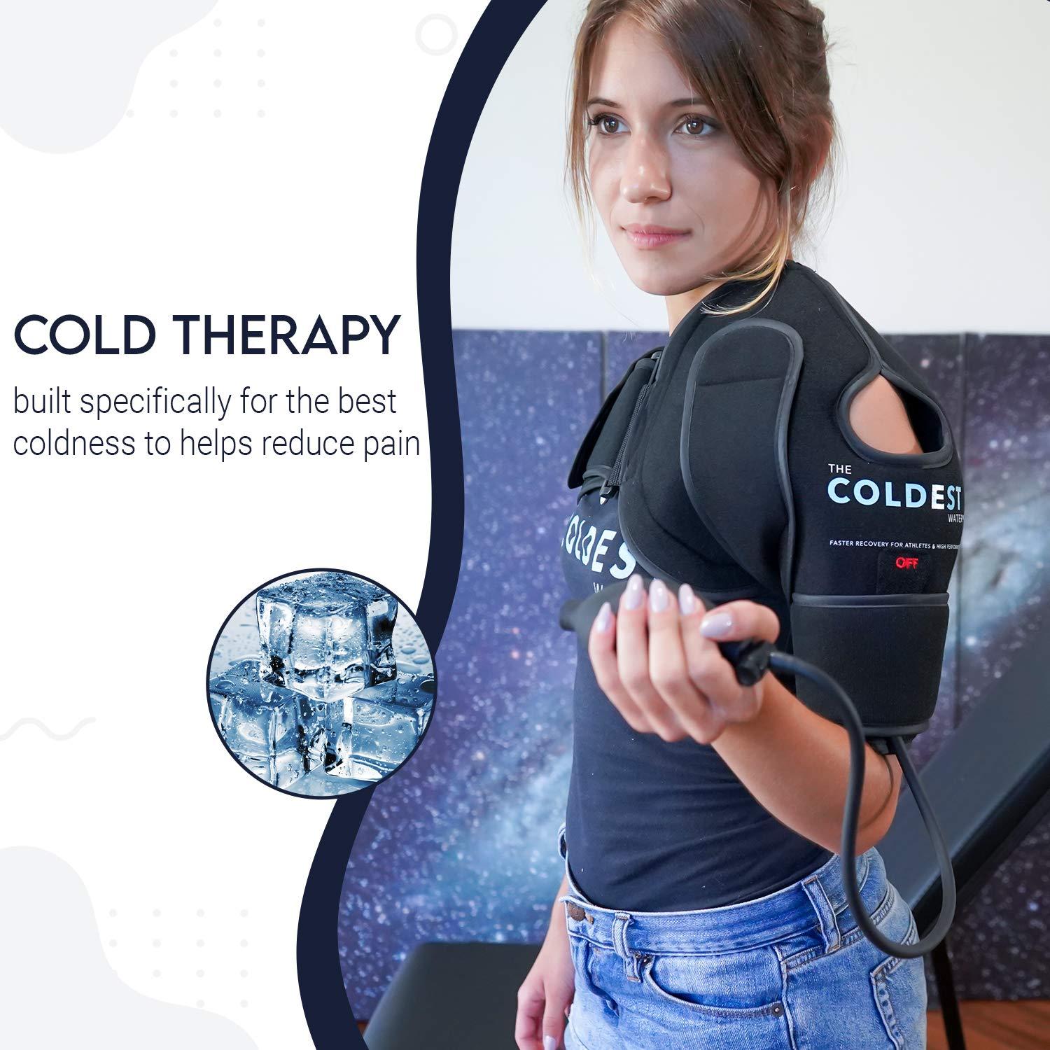 Shoulder Ice Pack with Air Compression - Hot/Cold Reusable Brace Wrap ...
