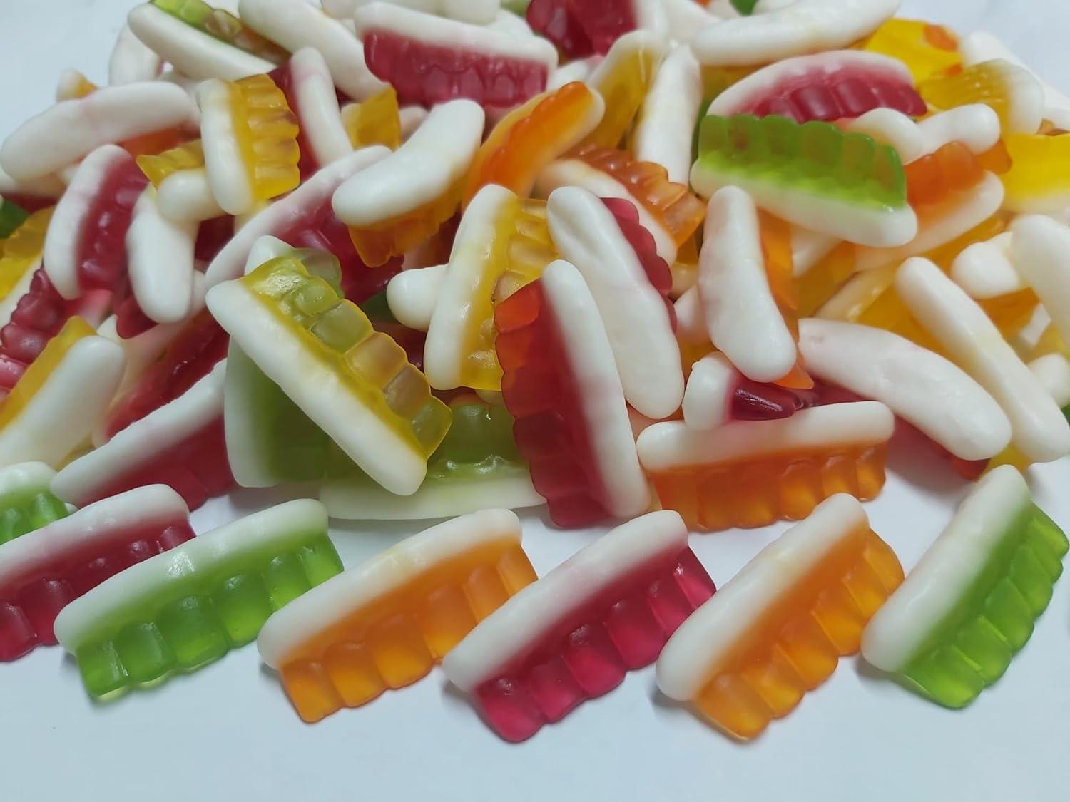 Teeth Sweets | Multi Coloured Gummies | Fruit Flavoured | Halal (200g ...