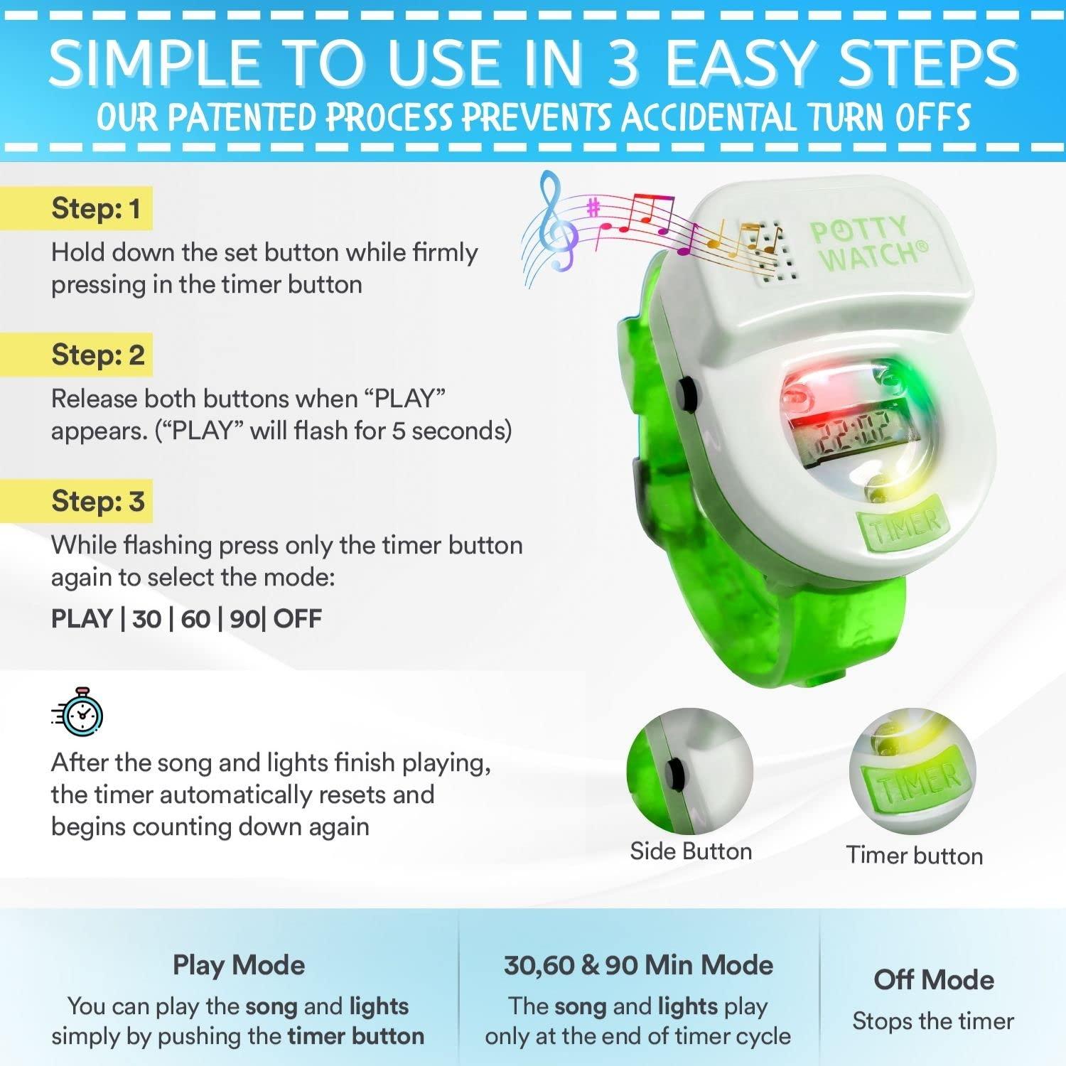 Potty Watch: The Ultimate Potty Training Tool - Green | Buy Now with ...