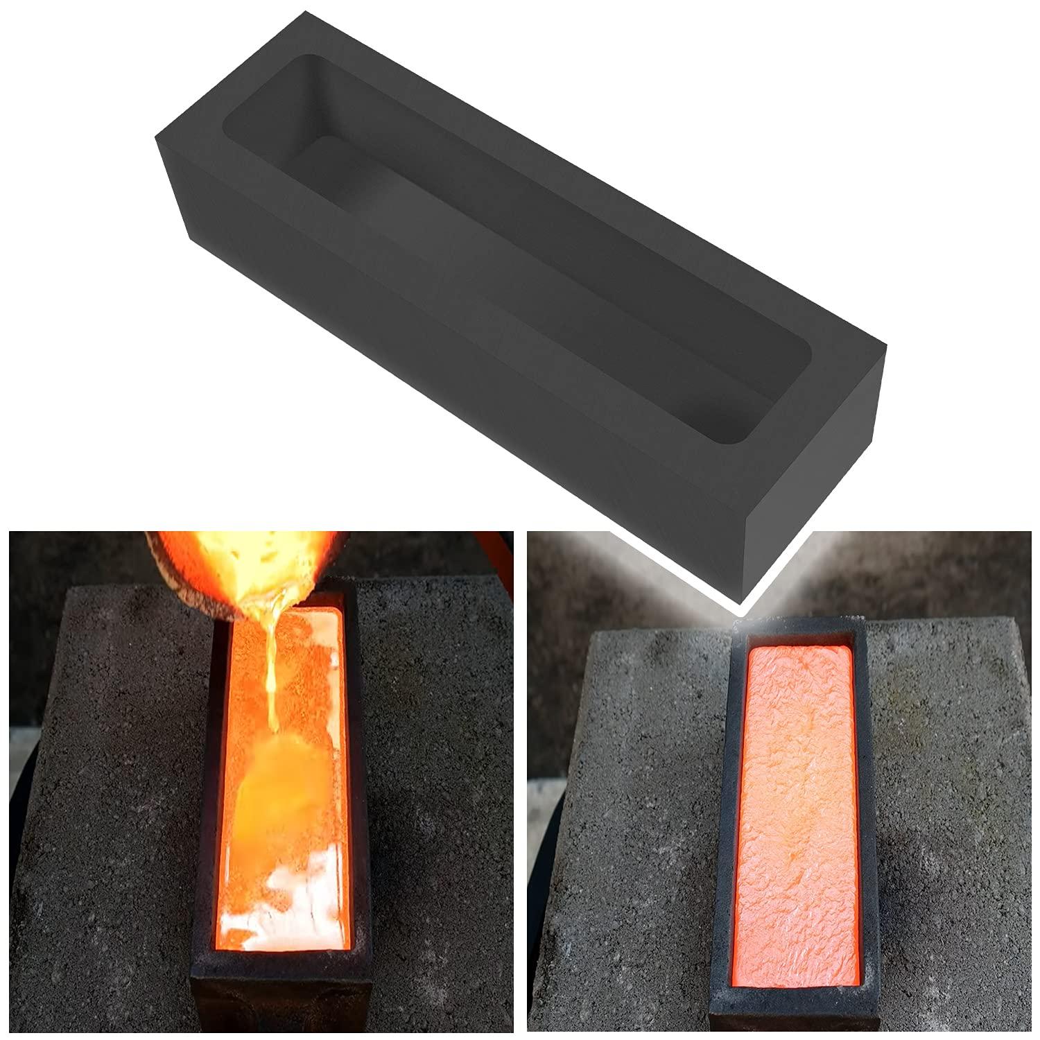 2KG Graphite Ingot Mold Crucible for Gold Silver Aluminum Copper Brass ...