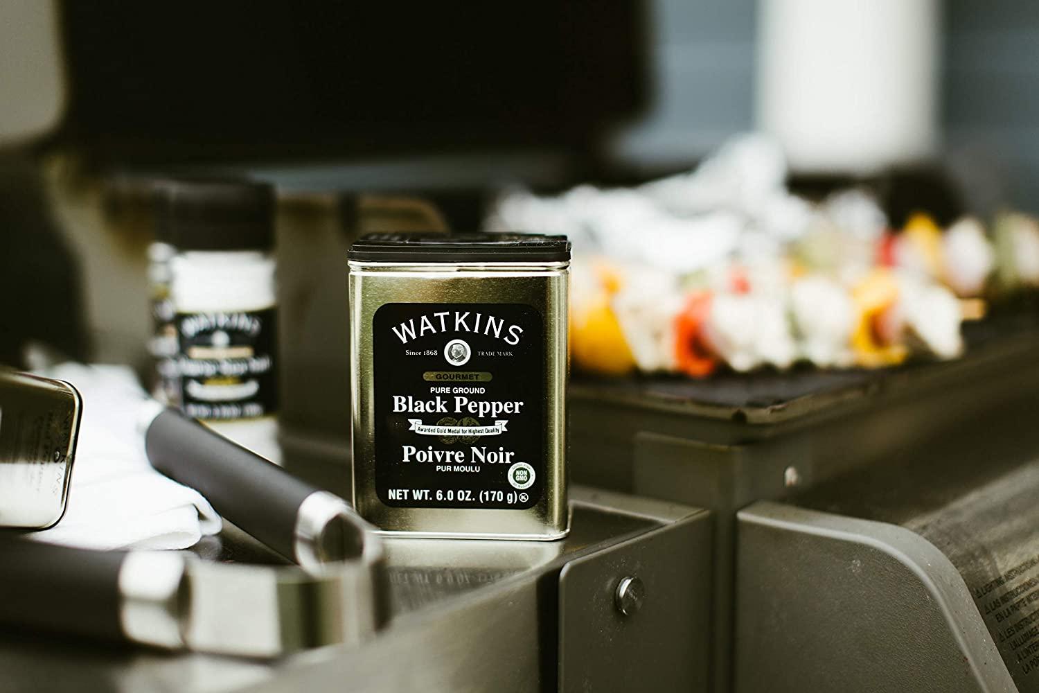 Watkins Gourmet Black Pepper 6 oz. Ground Spice Tin - 1-Pack | Buy Now ...