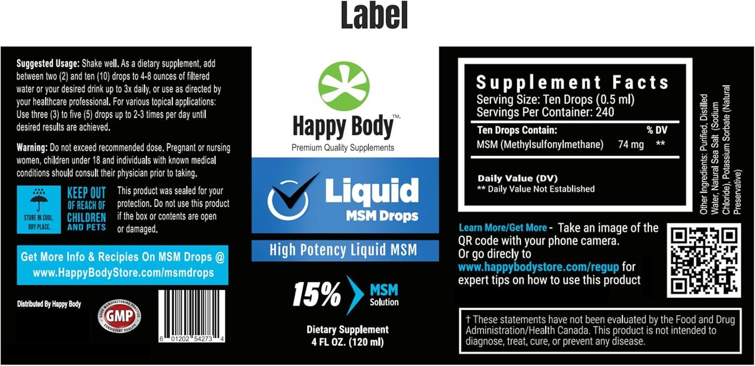 Liquid MSM Drops - Highest MSM Content for Oral & Topical Use | 2 Pack ...