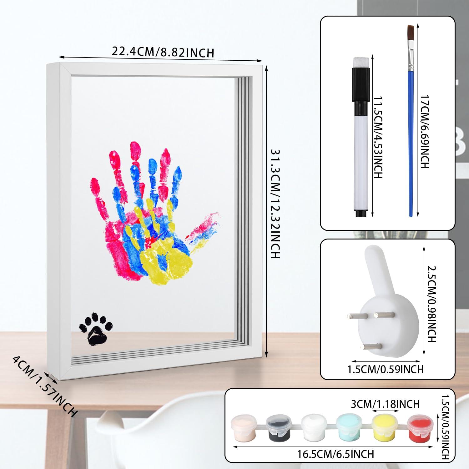 DIY Families Hand Print Set - Transparent Baby Photo Frame Wooden ...