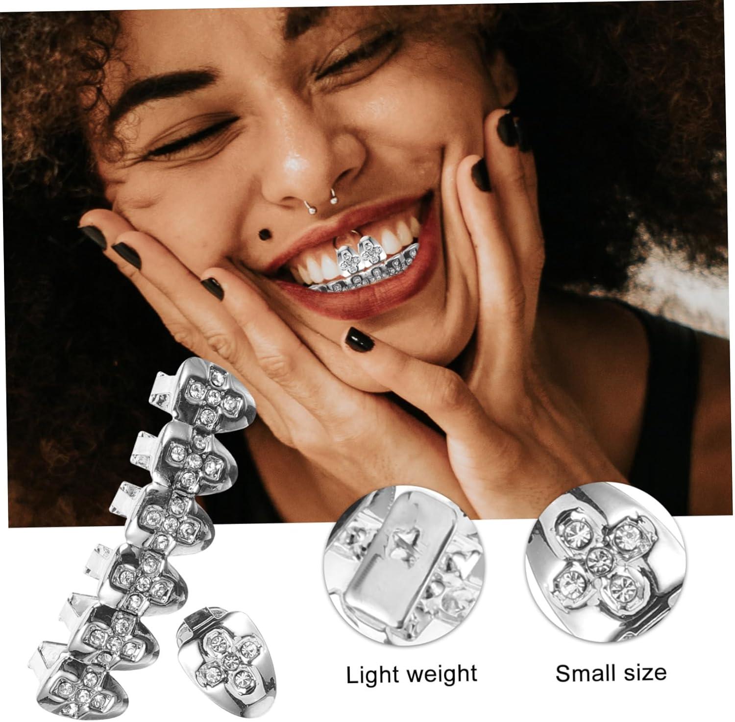 silver braces men