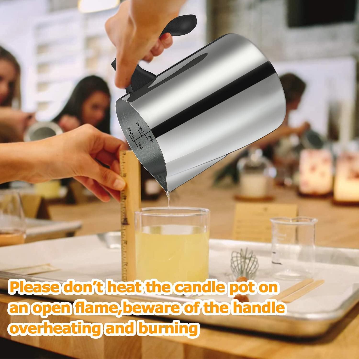 Candle Making Pouring Pot, 1500 ML/50 OZ Candle Pouring Pitcher, 304 ...