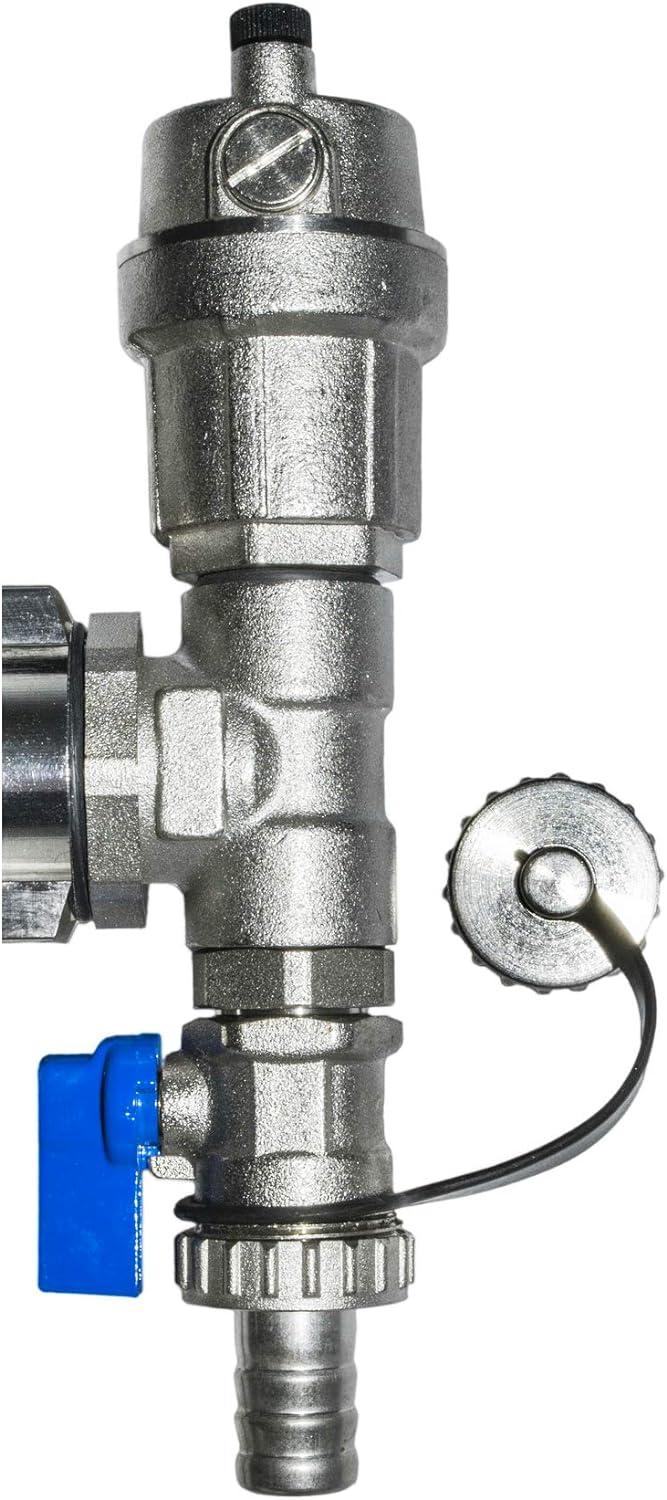 Buy Nordic Tec Heating Circuit Distributor with Ball Valves Flow Meter ...