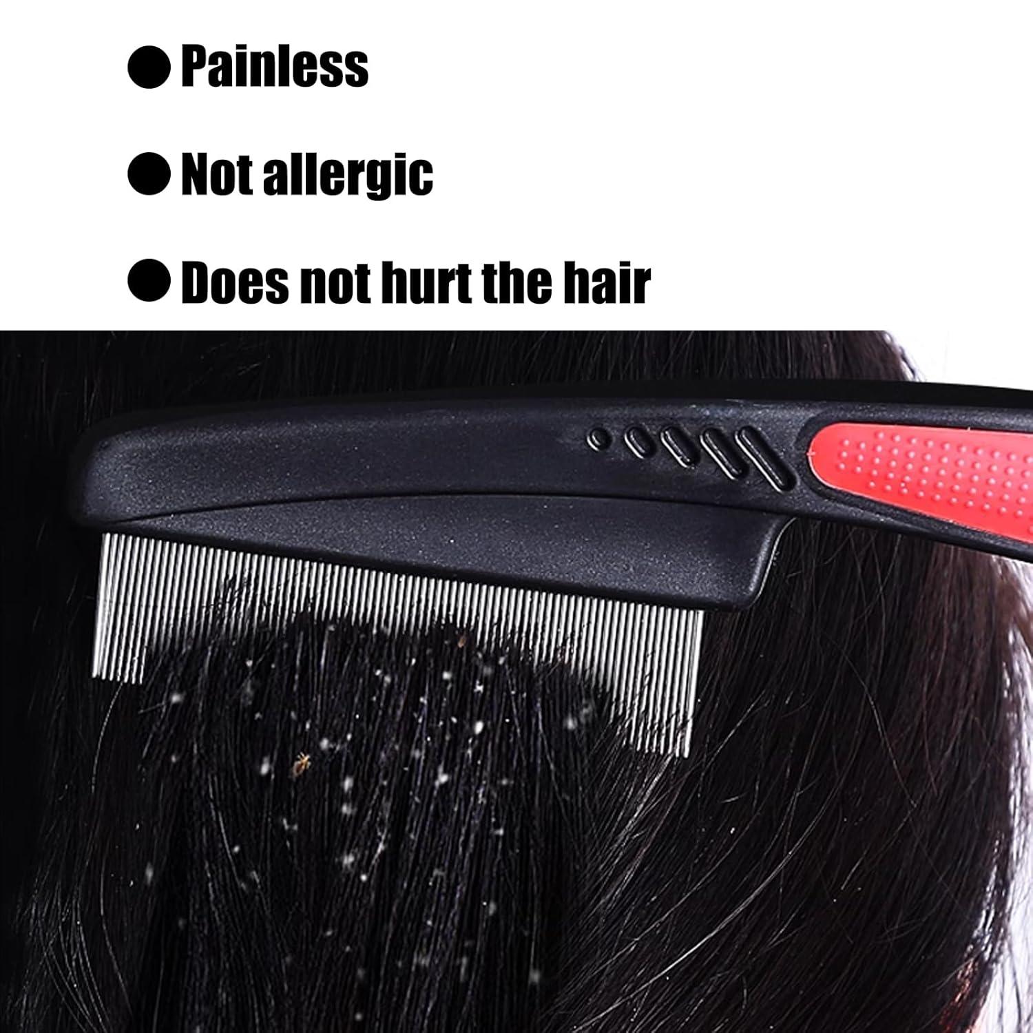 Buy Stainless Steel Lice Comb Dandruff Brush & Scalp Comb - Nyda ...
