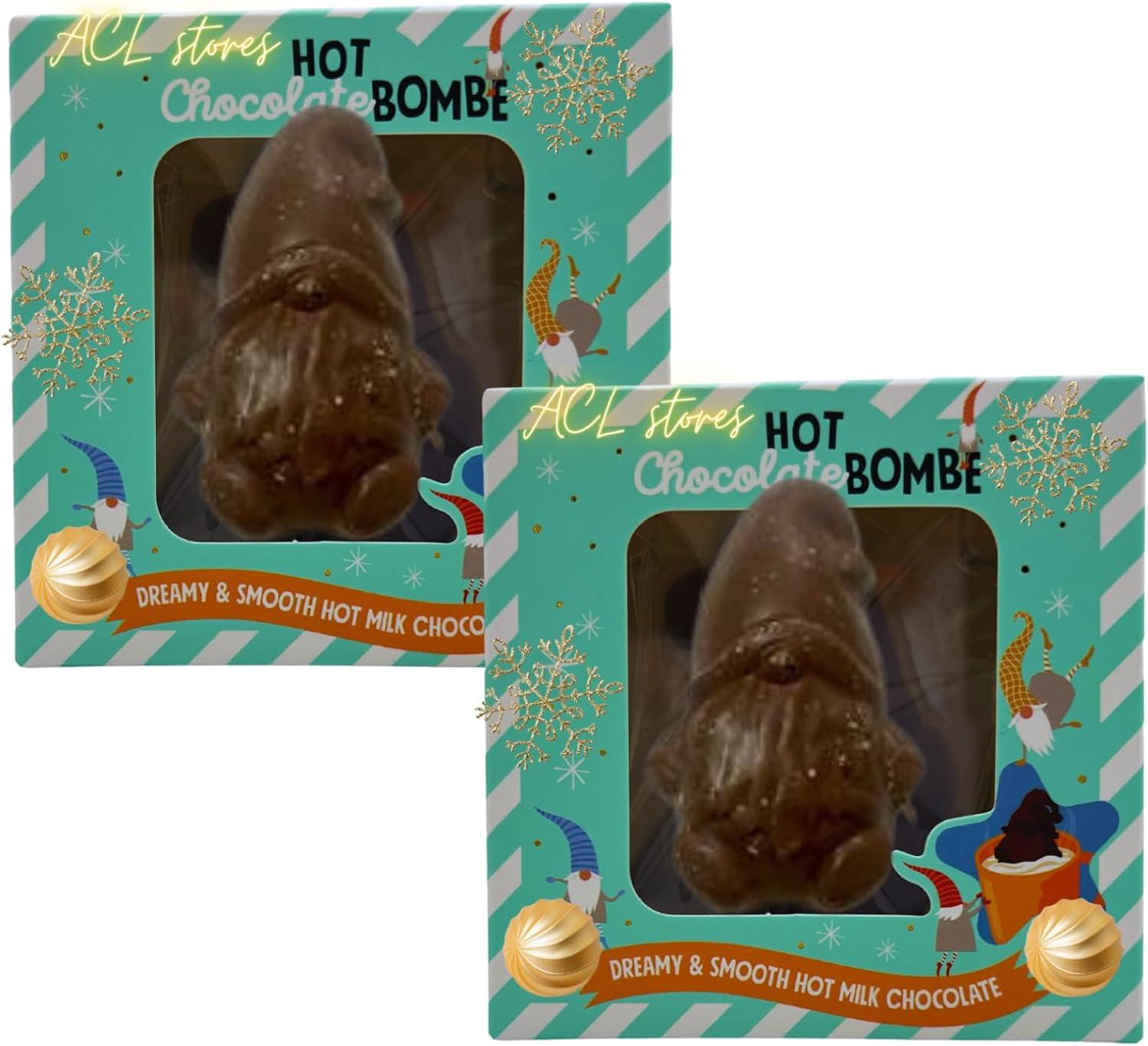 Christmas Hot Chocolate Gift Set - 2 Gonk Hot Chocolate Bombs with Mini ...