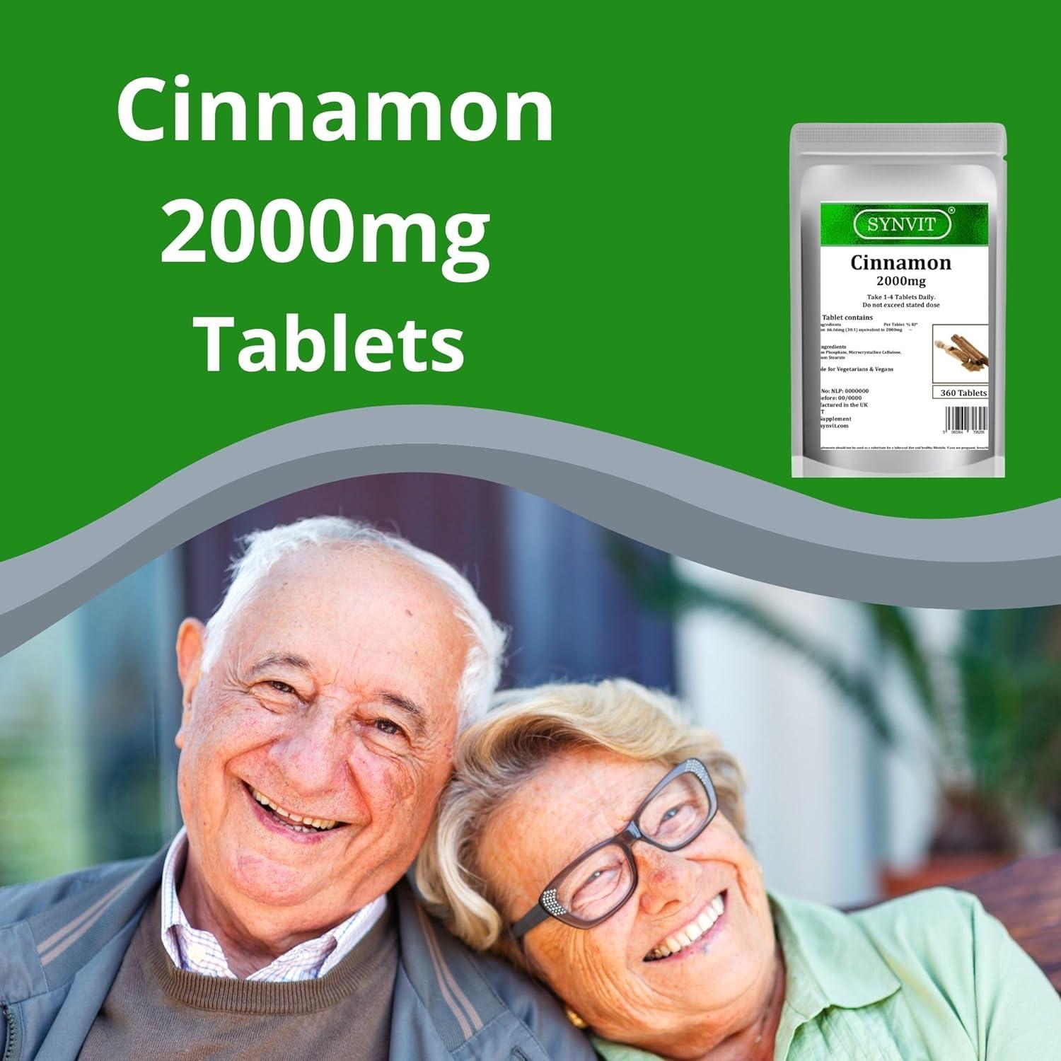 Cinnamon 2000mg SYNVIT (360 Tablets) - Natural Blood Sugar Support ...