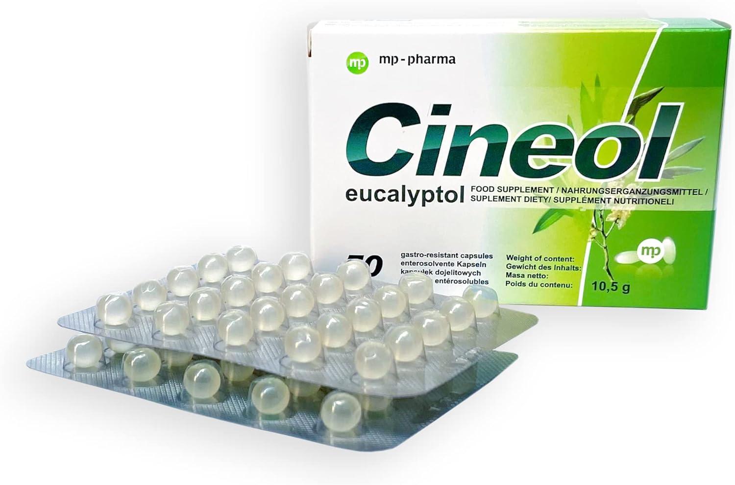 Cineol Eucalyptol - 100% natural - capsules with eucalyptus oil ...