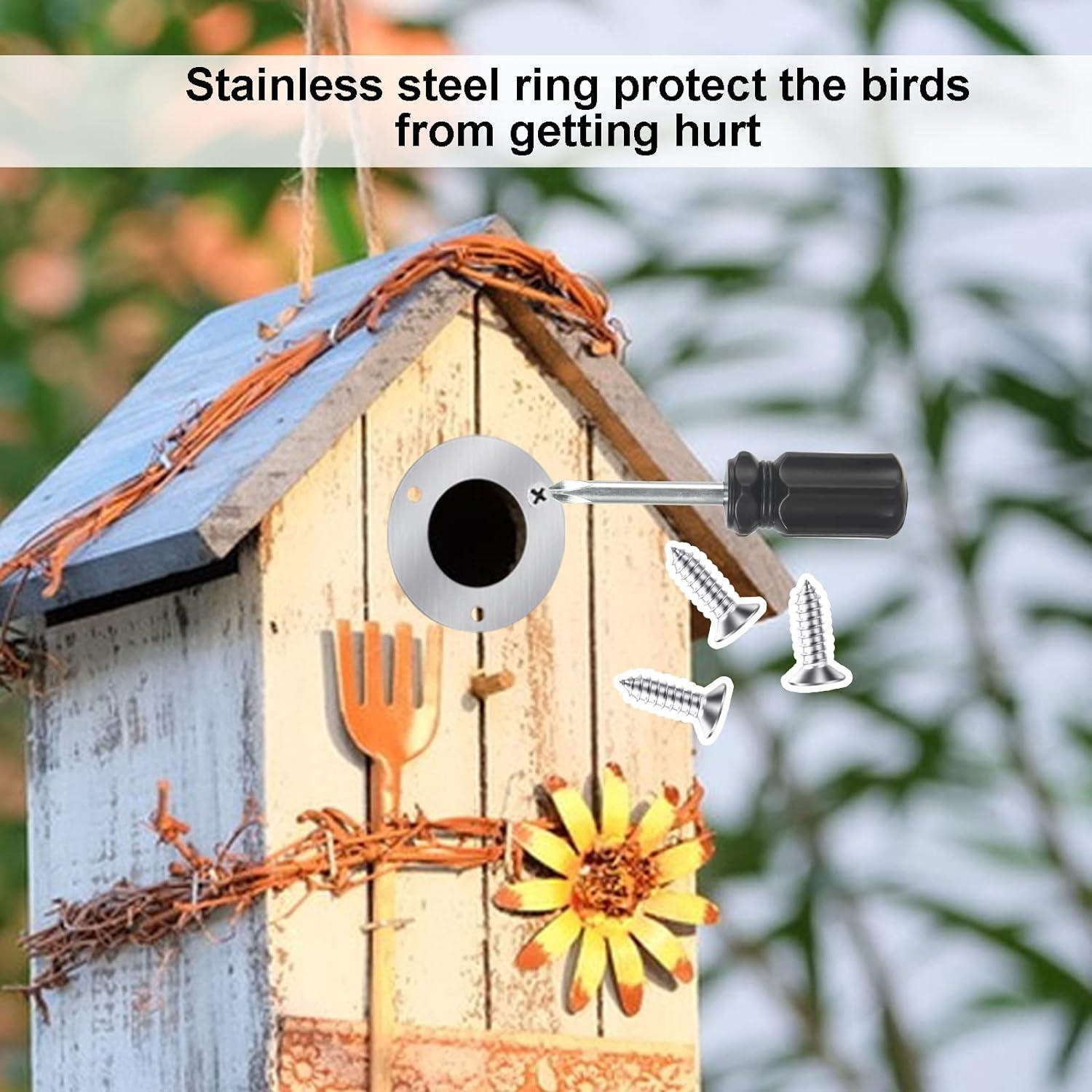 12PCS Bird Nest Box Protection Plates 32mm Wild Bird Boxes Garden Small ...