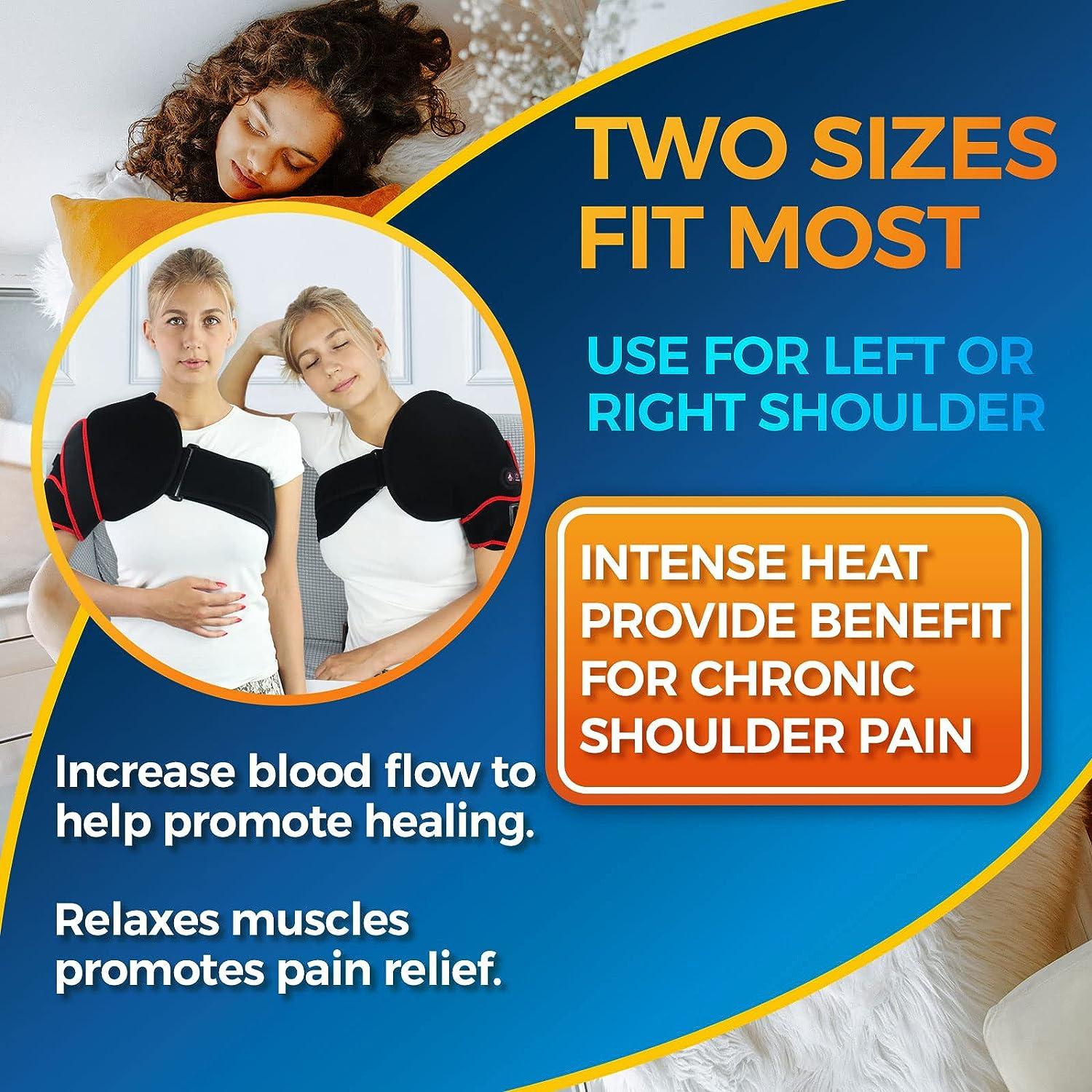 CHEROO Shoulder Heating Pad with Vibration Massager - Auto Shut Off ...