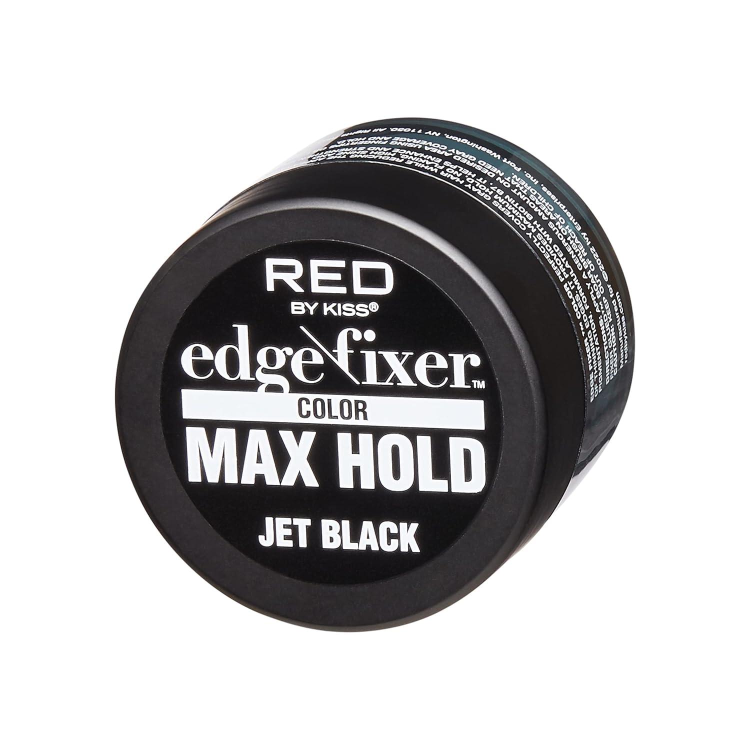 Red by Kiss Color Edge Fixer 24HR Max Hold Pomade - Jet Black Hair Edge ...