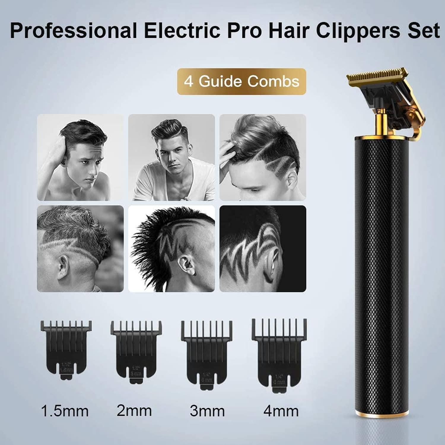 Professional Rechargeable Hair Trimmer Clipper with Zero-Gapped T-Blade ...