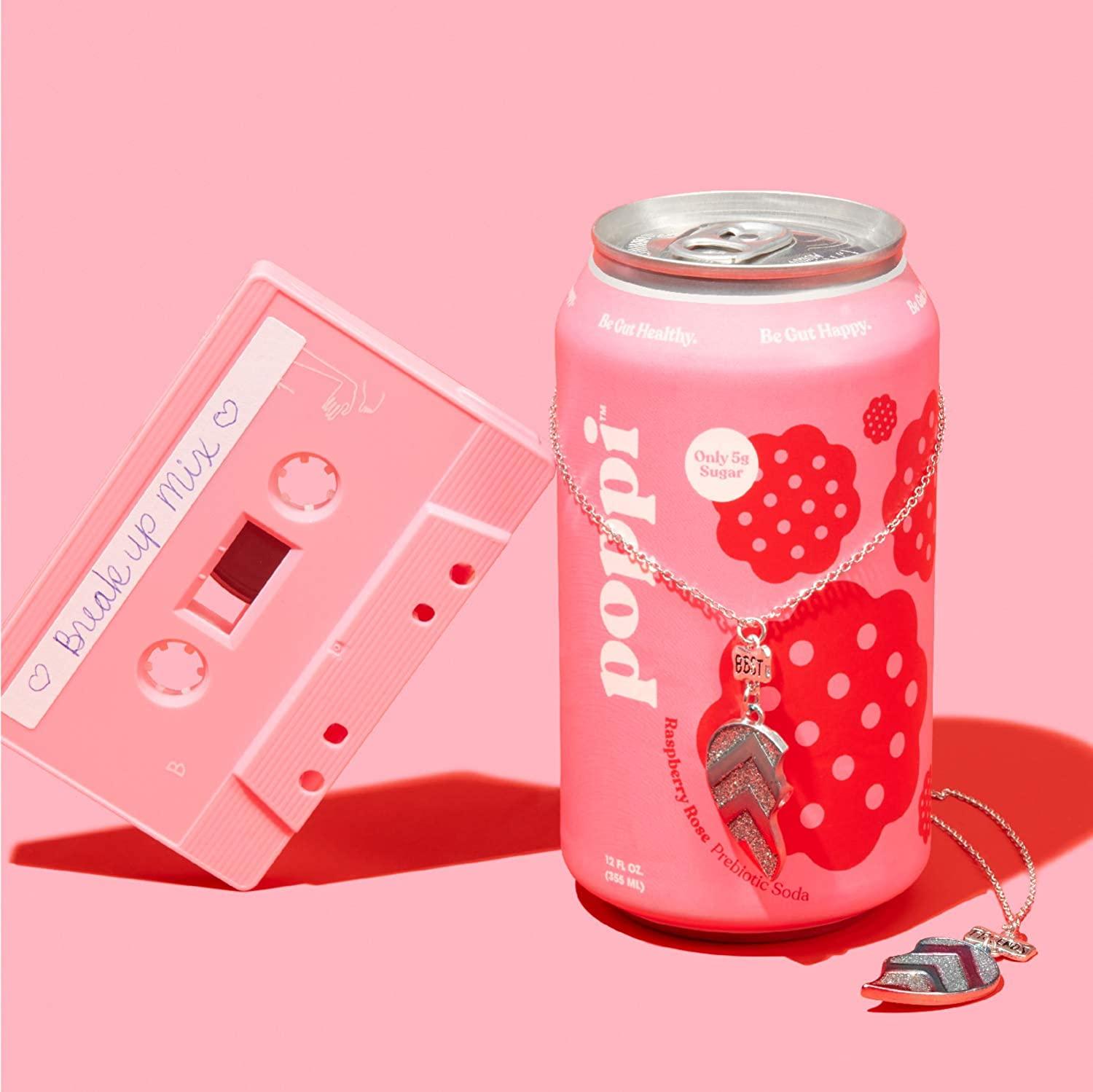 Buy Poppi Raspberry Rose Prebiotic Soda - 12 Fl Oz | Healthy Gut Drink ...