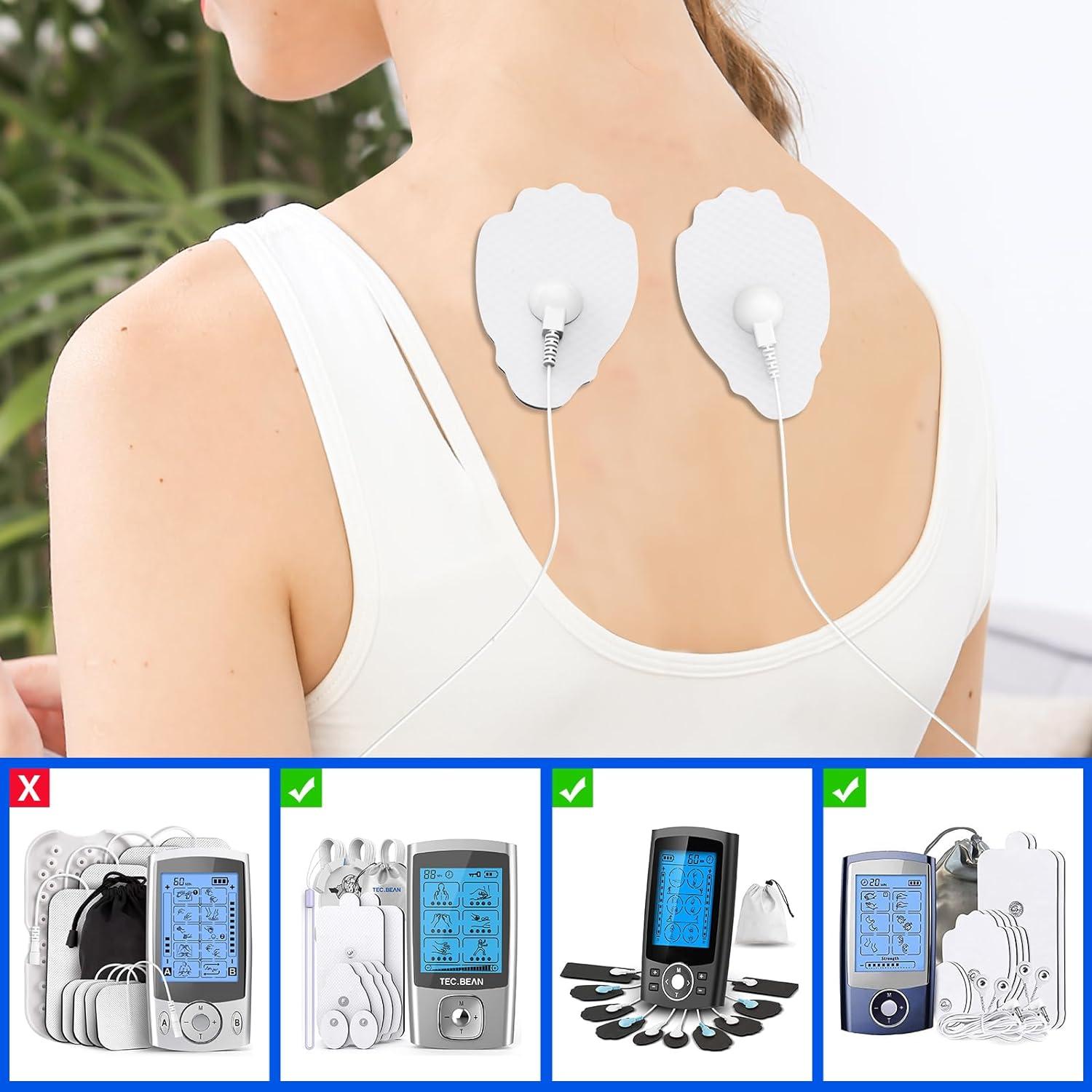 20-Pack TEC.BEAN Latex-Free TENS/EMS Unit Replacement Pads | Long ...