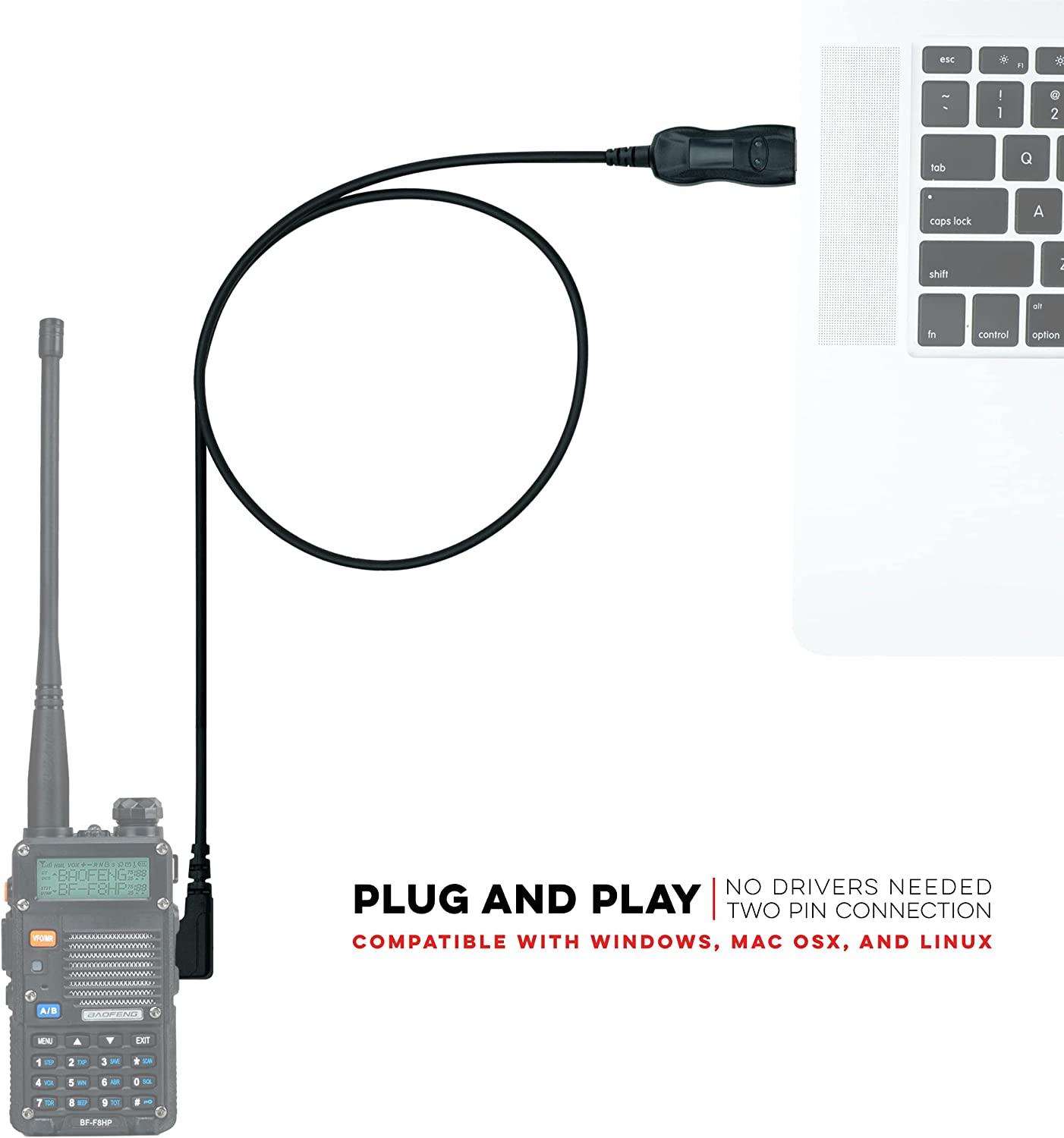 FTDI Genuine USB Programming Cable for BaoFeng and Kenwood Radios | Buy ...