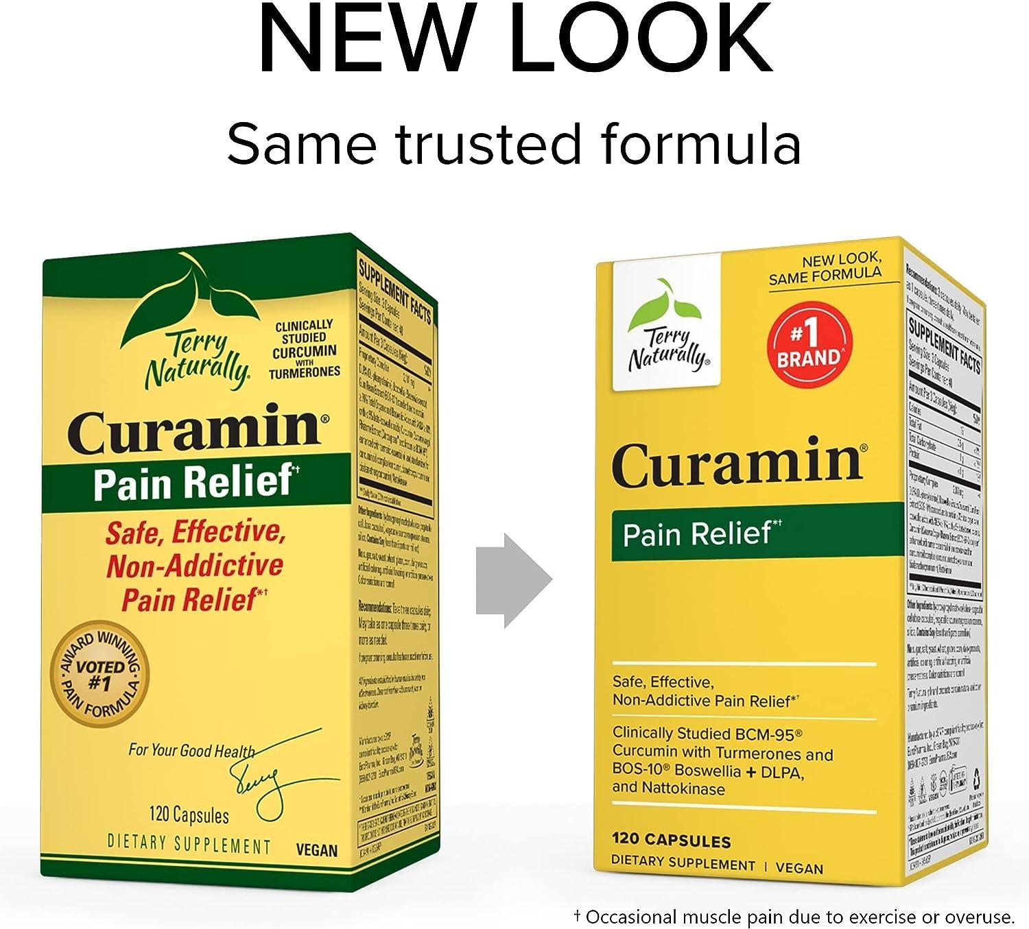 Terry Naturally Curamin - 120 Capsules (Pack of 2) | Non-Addictive Pain ...
