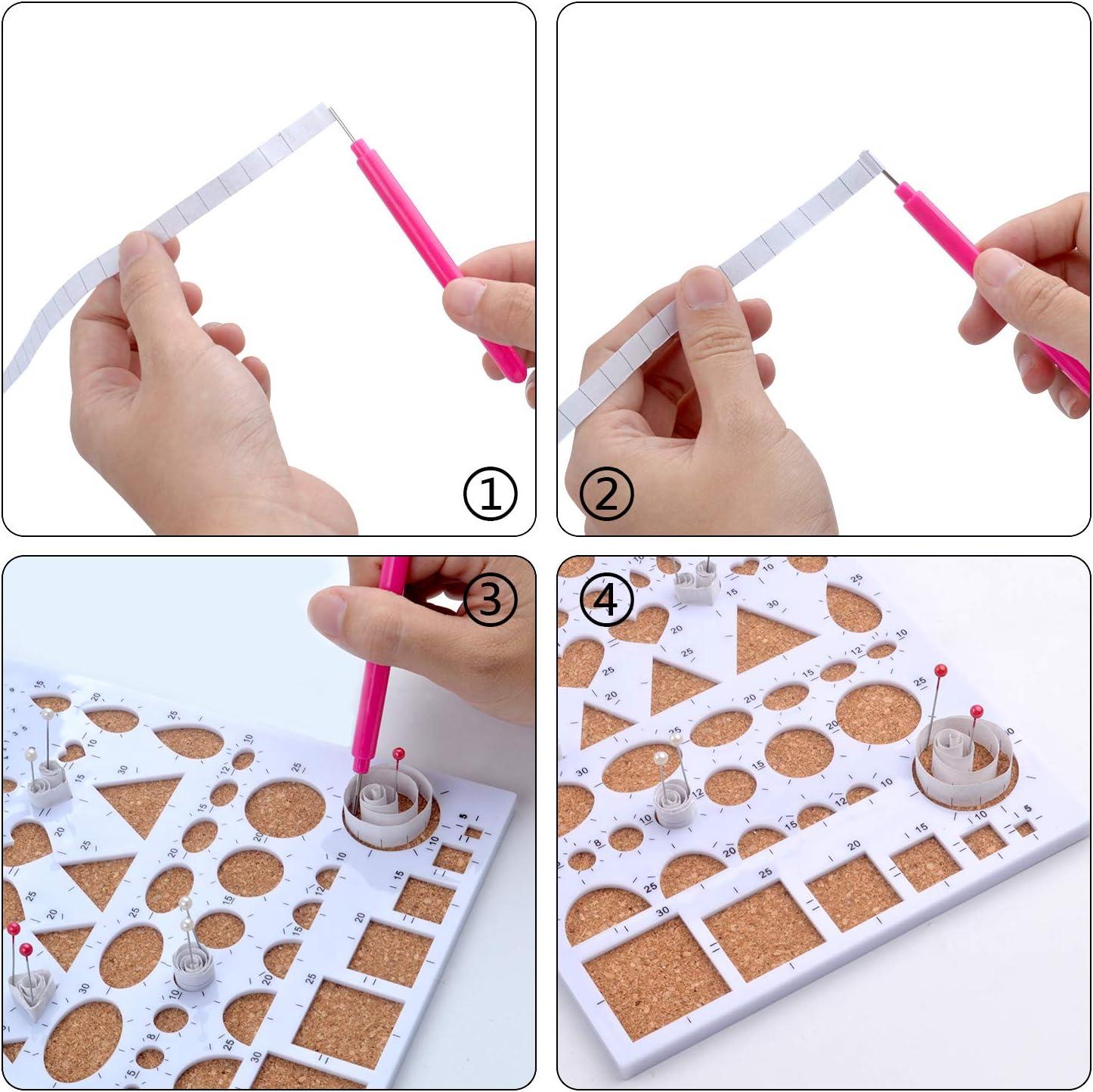 Paper Quilling Template Set with Tools and Pins - DIY Paper Craft Kit ...