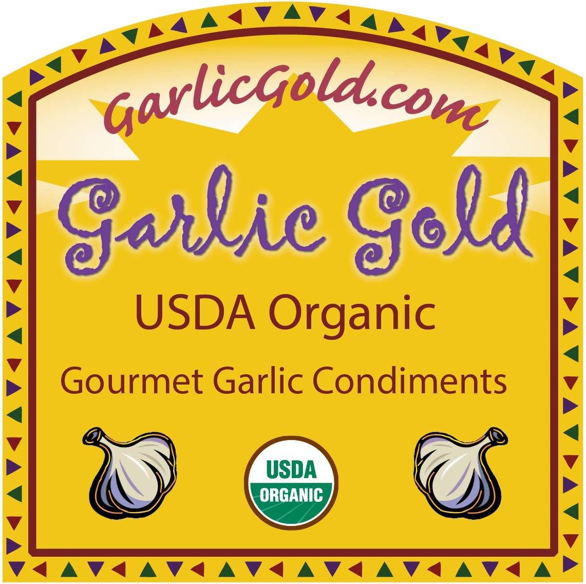 Organic Garlic Gold Extra Virgin Olive Oil Infused with Garlic (8.44 fl ...