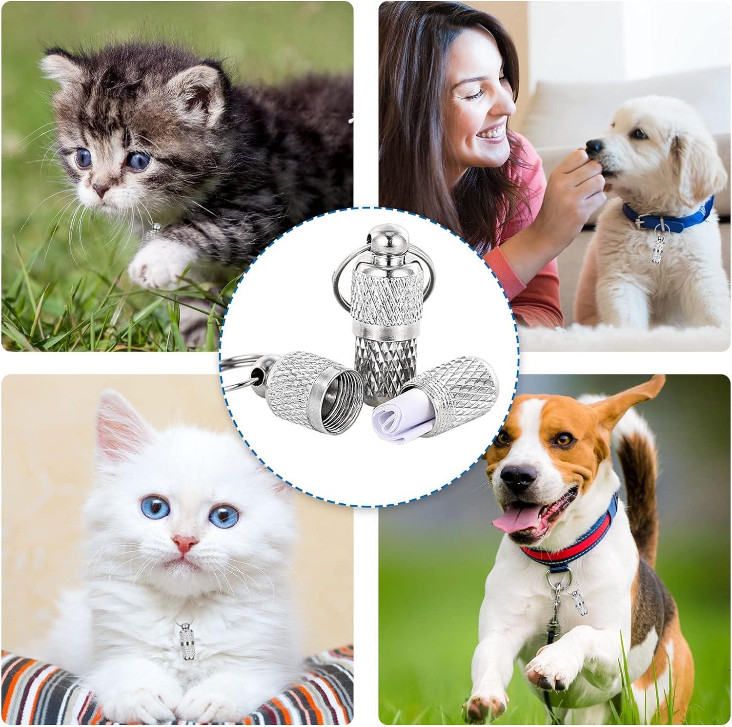 Popuppe 10 Pack Pet ID Tags Stainless Steel Mini Anti-Lost with Name ...