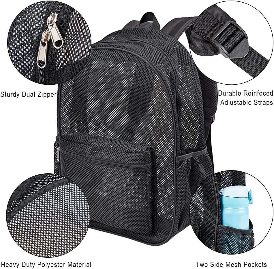 Heavy Duty Mesh Backpack - Padded Shoulder Straps for College Students ...