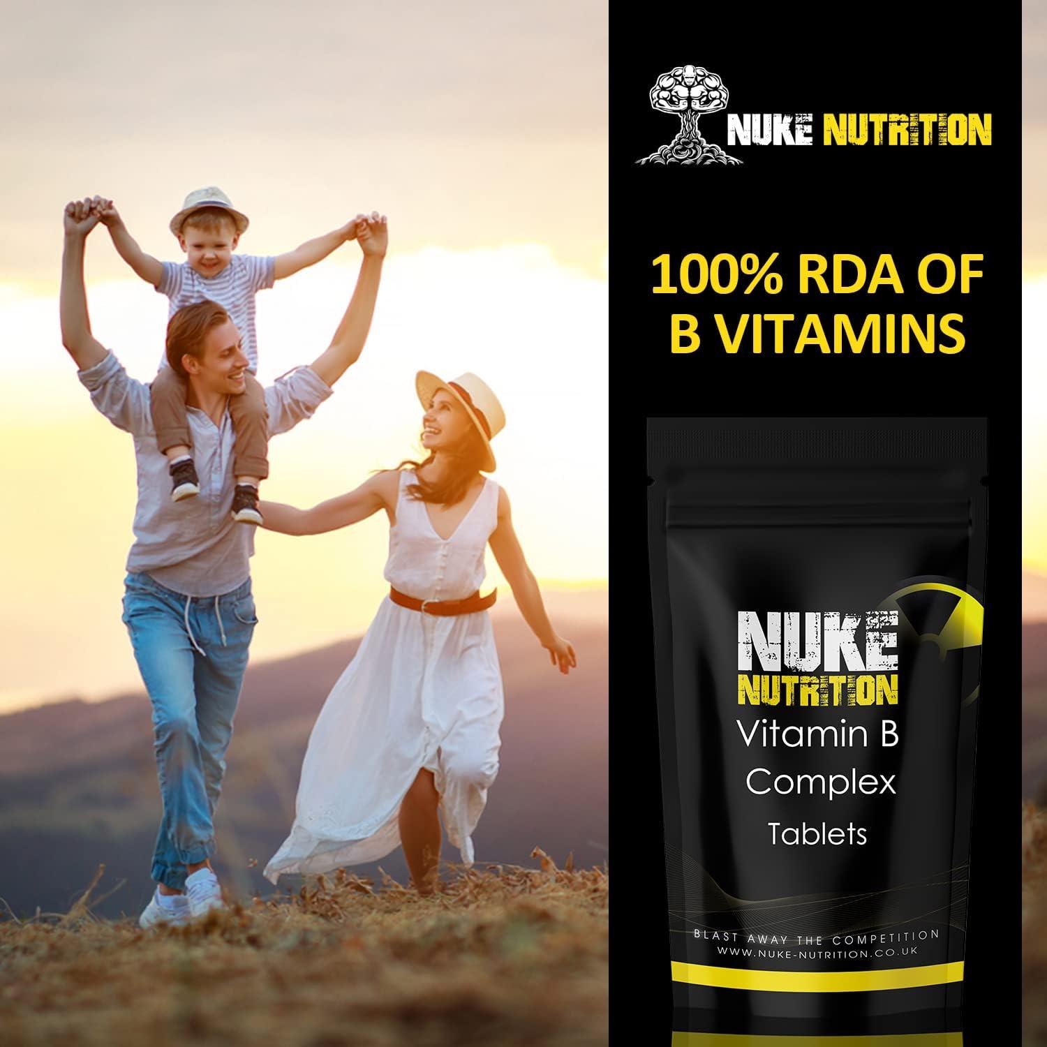 Nuke Nutrition Vitamin B Complex - 180 Tablets | Complete High Strength ...